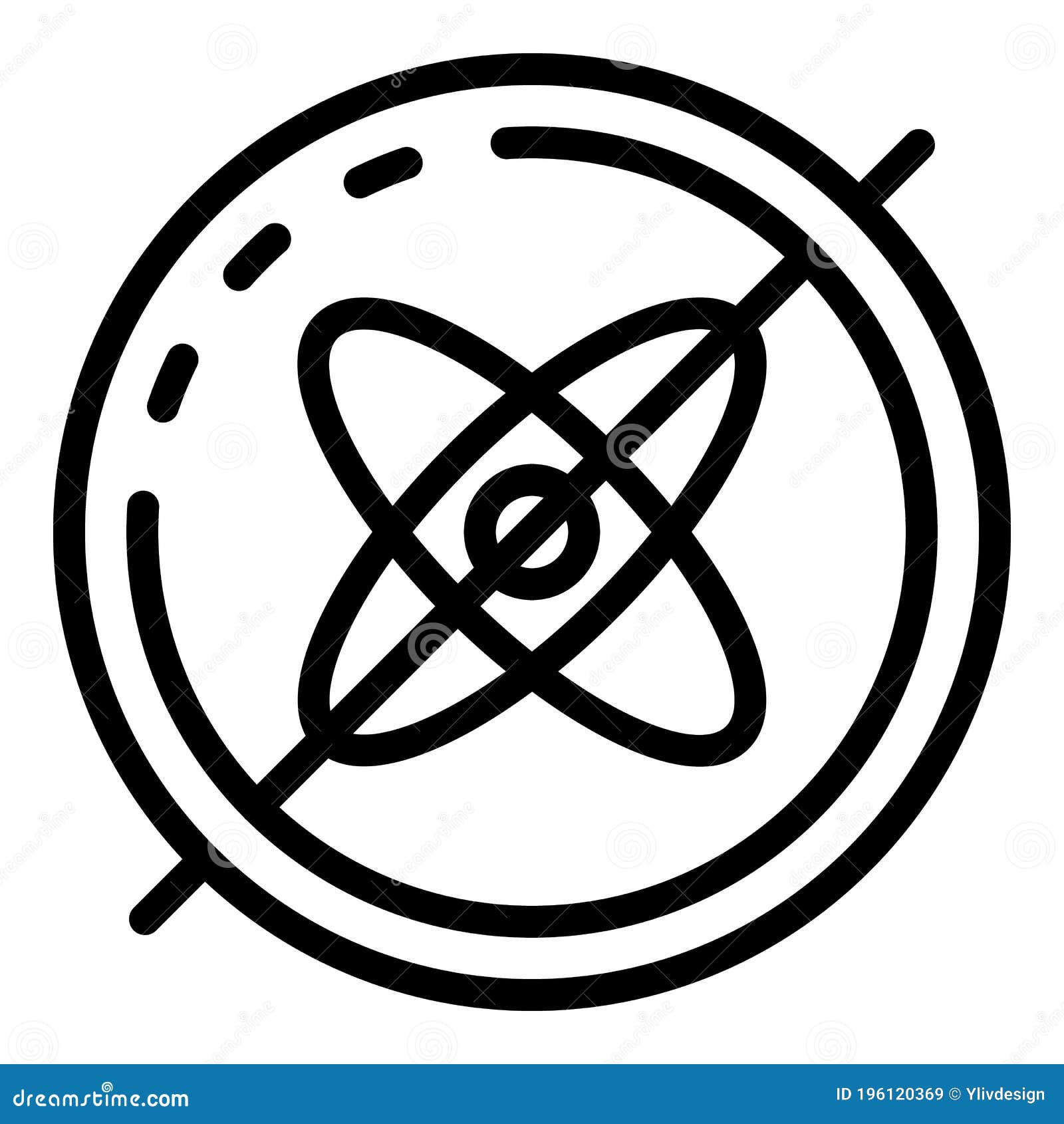 Gyroscope Icon Of 3 Types Color, Black And White, Outline. Isolated ...