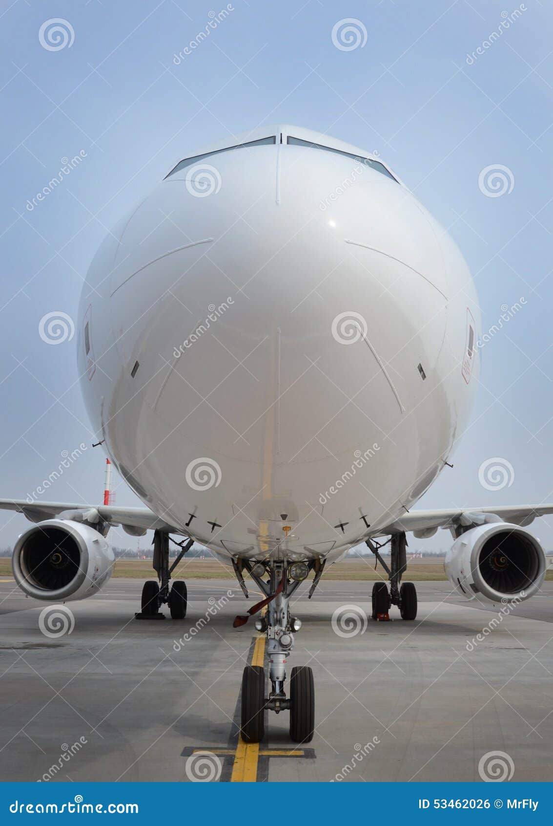 Airplane head on stock photo. Image of majestic, travel - 53462026