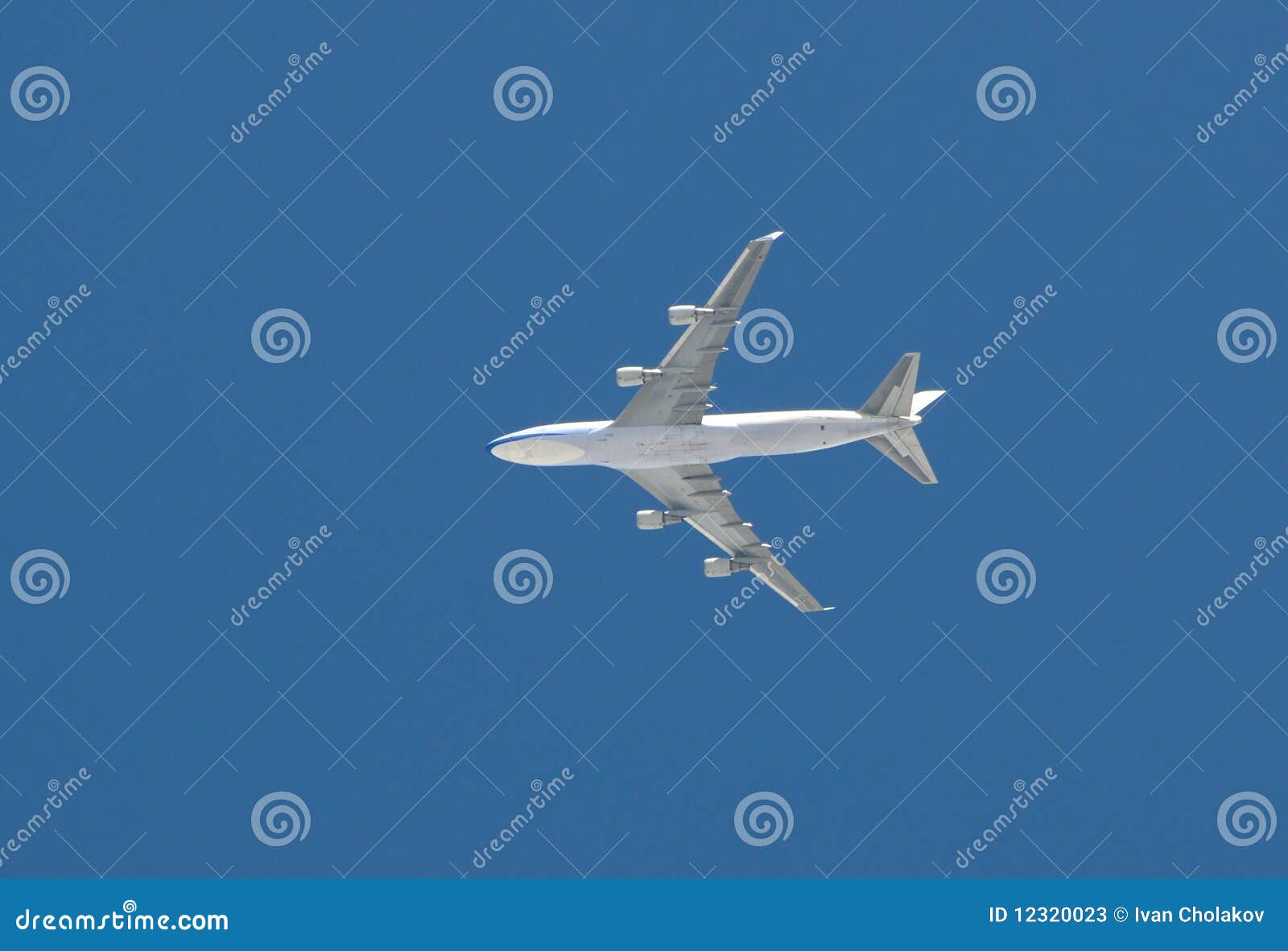 Airplane high in the sky stock image. Image of aircraft - 12320023