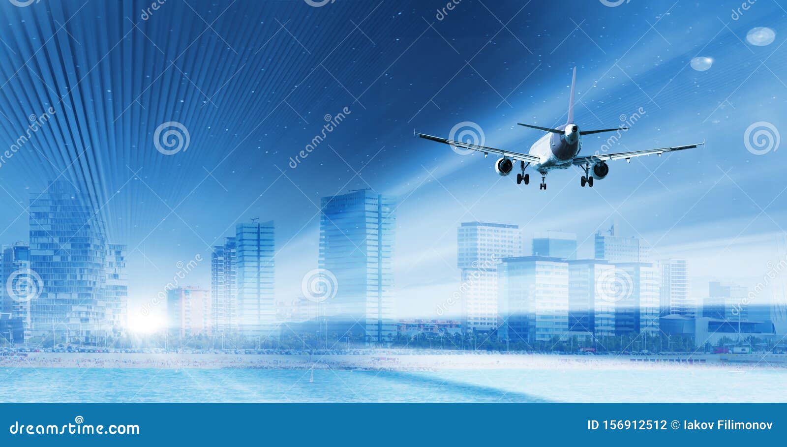 Airplane hovering highly stock photo. Image of cloud - 156912512