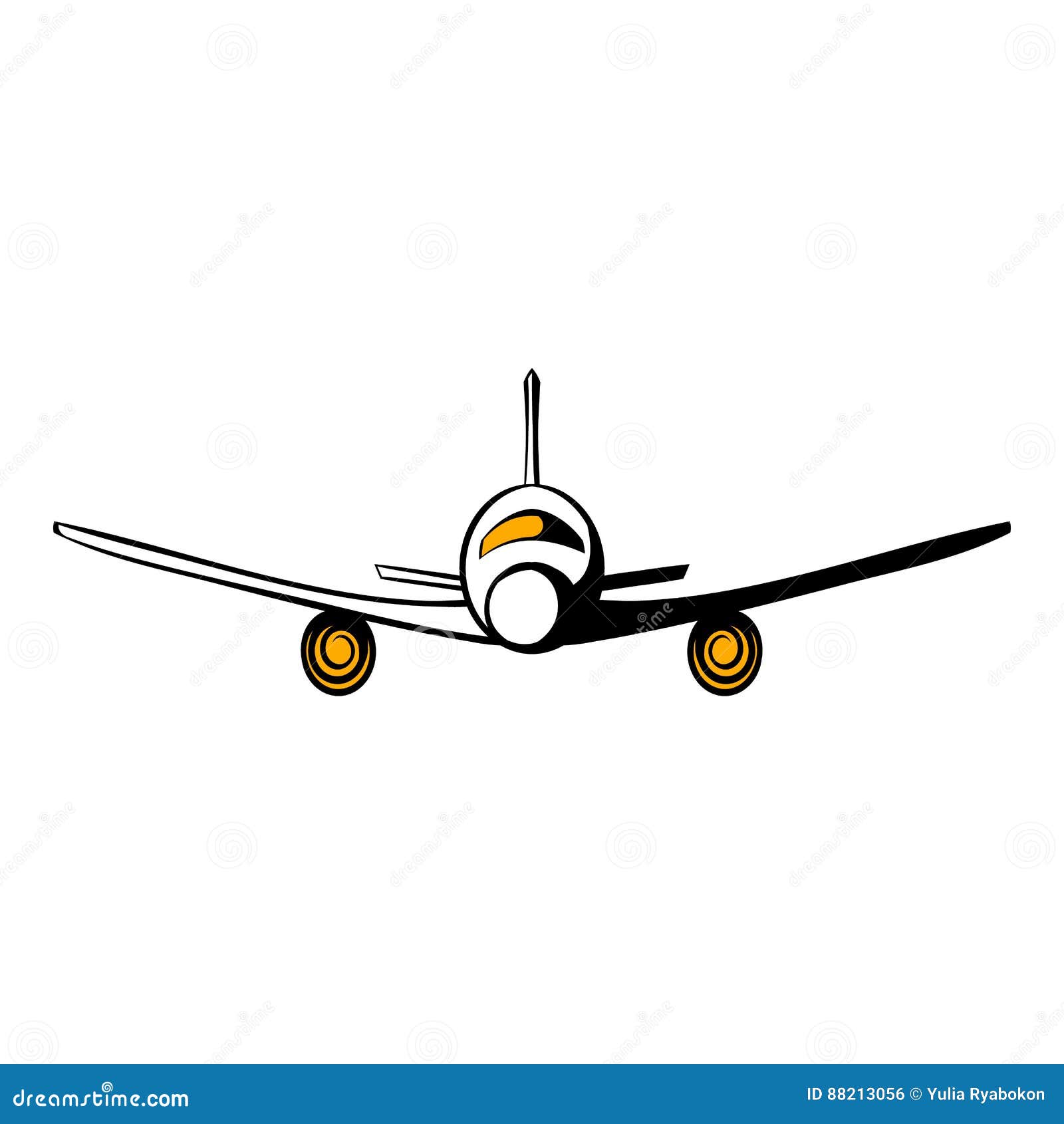 Airplane icon cartoon stock vector. Illustration of airport - 88213056