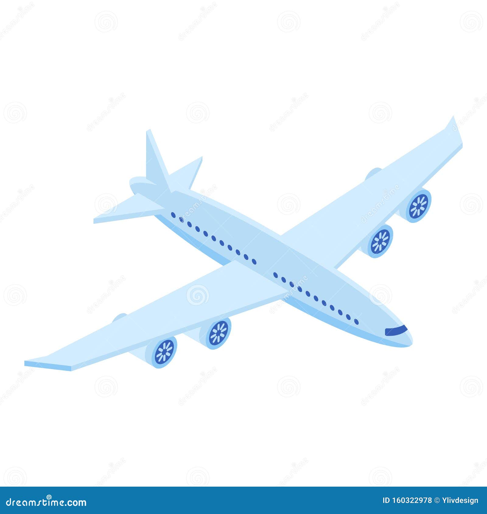 Airplane Icon, Isometric Style Stock Vector - Illustration of business ...
