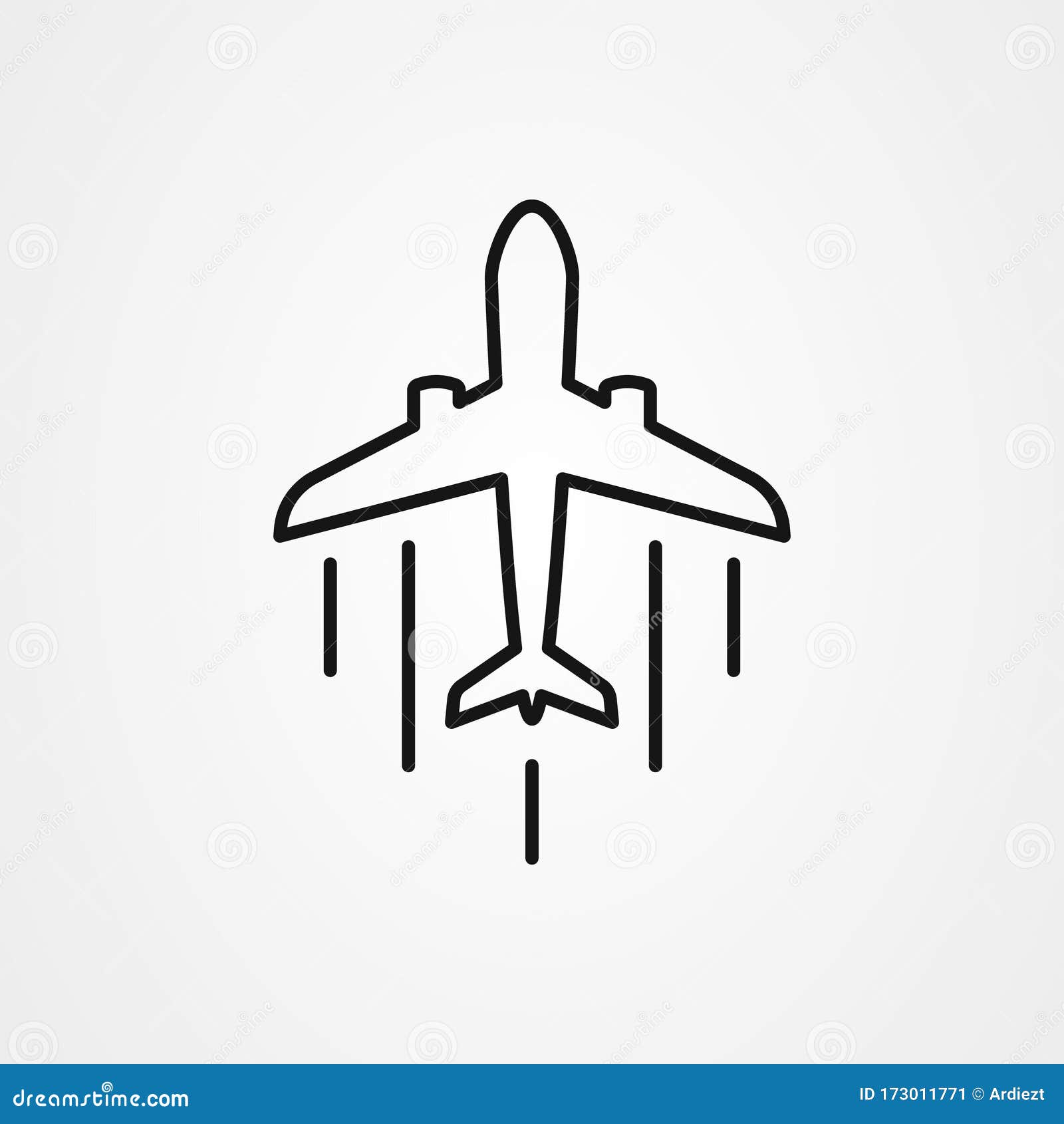 Airplane Icon Logo Design. Simple Flat Vector Illustration Stock Vector ...