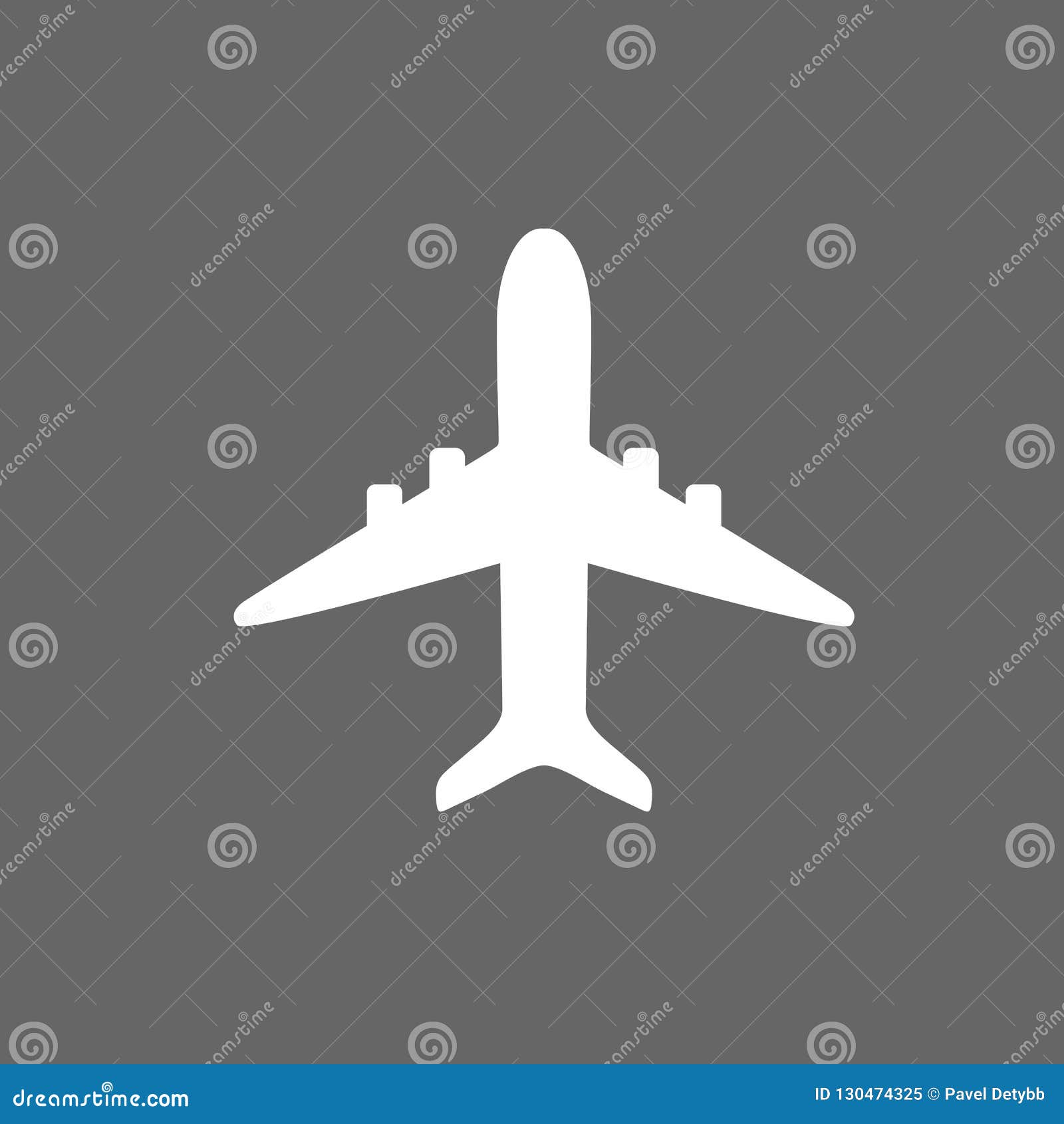 Airplane Icon, Plane Sign. Vector Illustration, Flat Design. Stock ...
