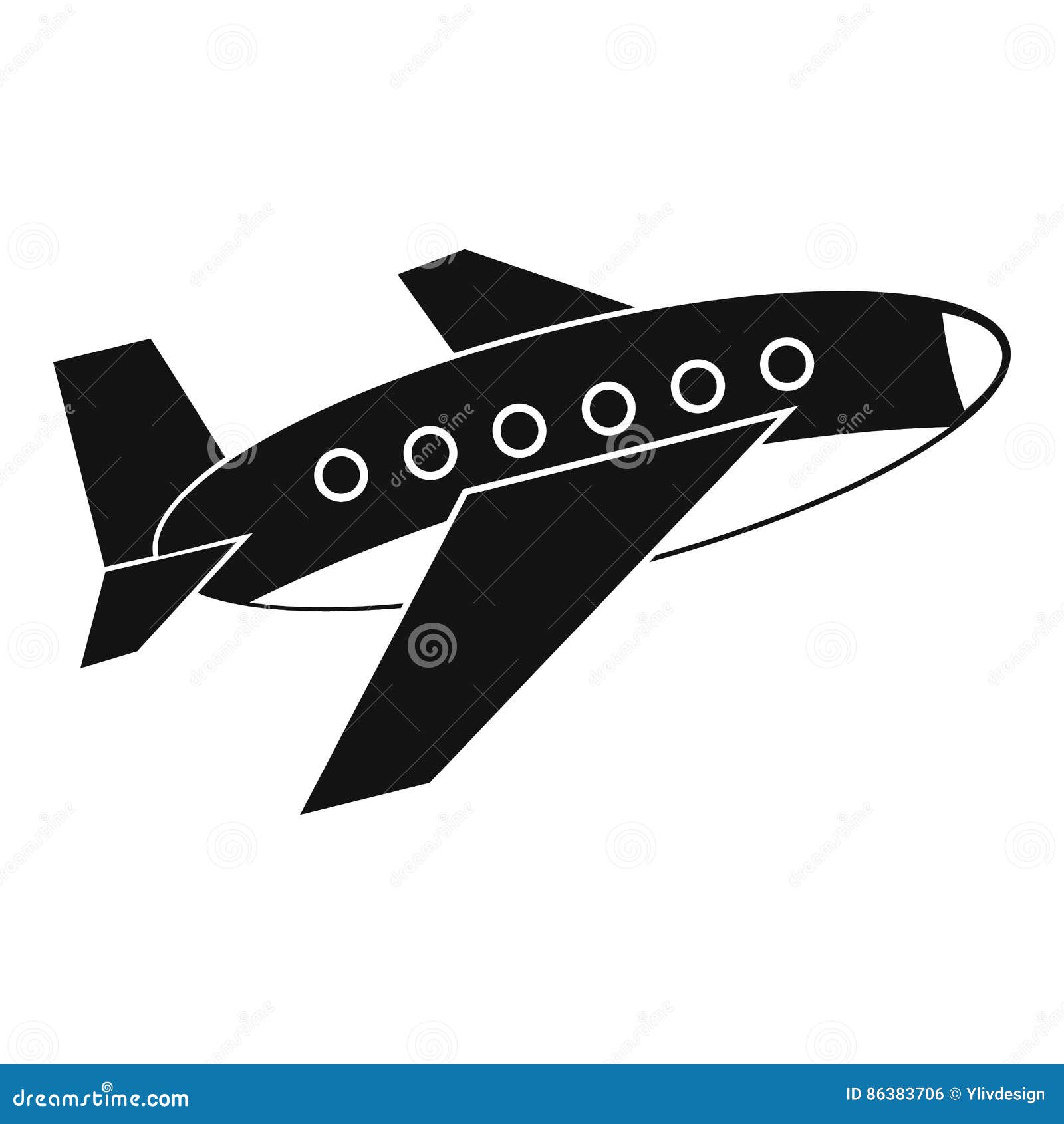 Airplane Icon, Simple Style Stock Vector - Illustration of icon ...