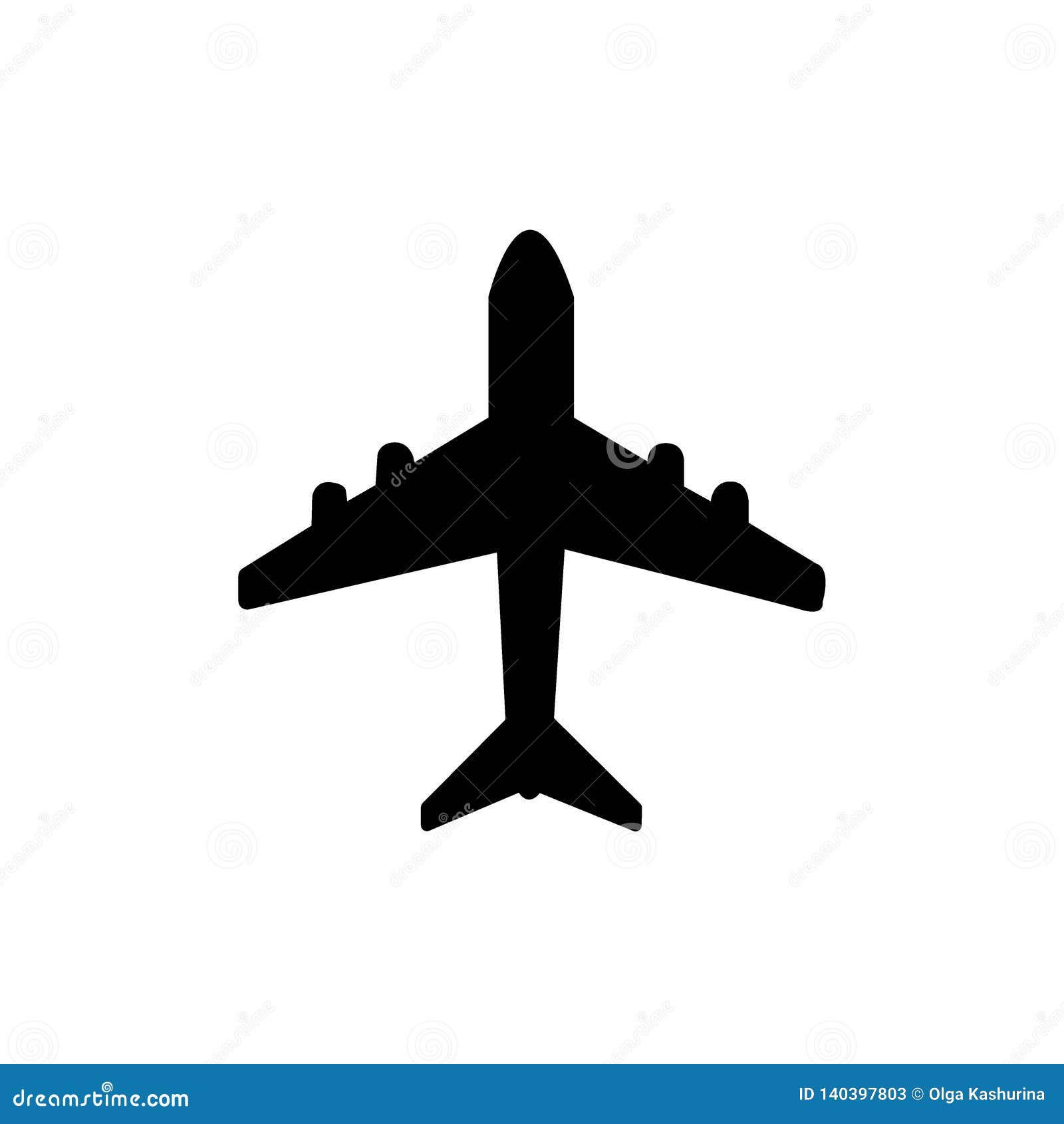 Airplane Icon Symbol Vector. on White Background Stock Illustration ...
