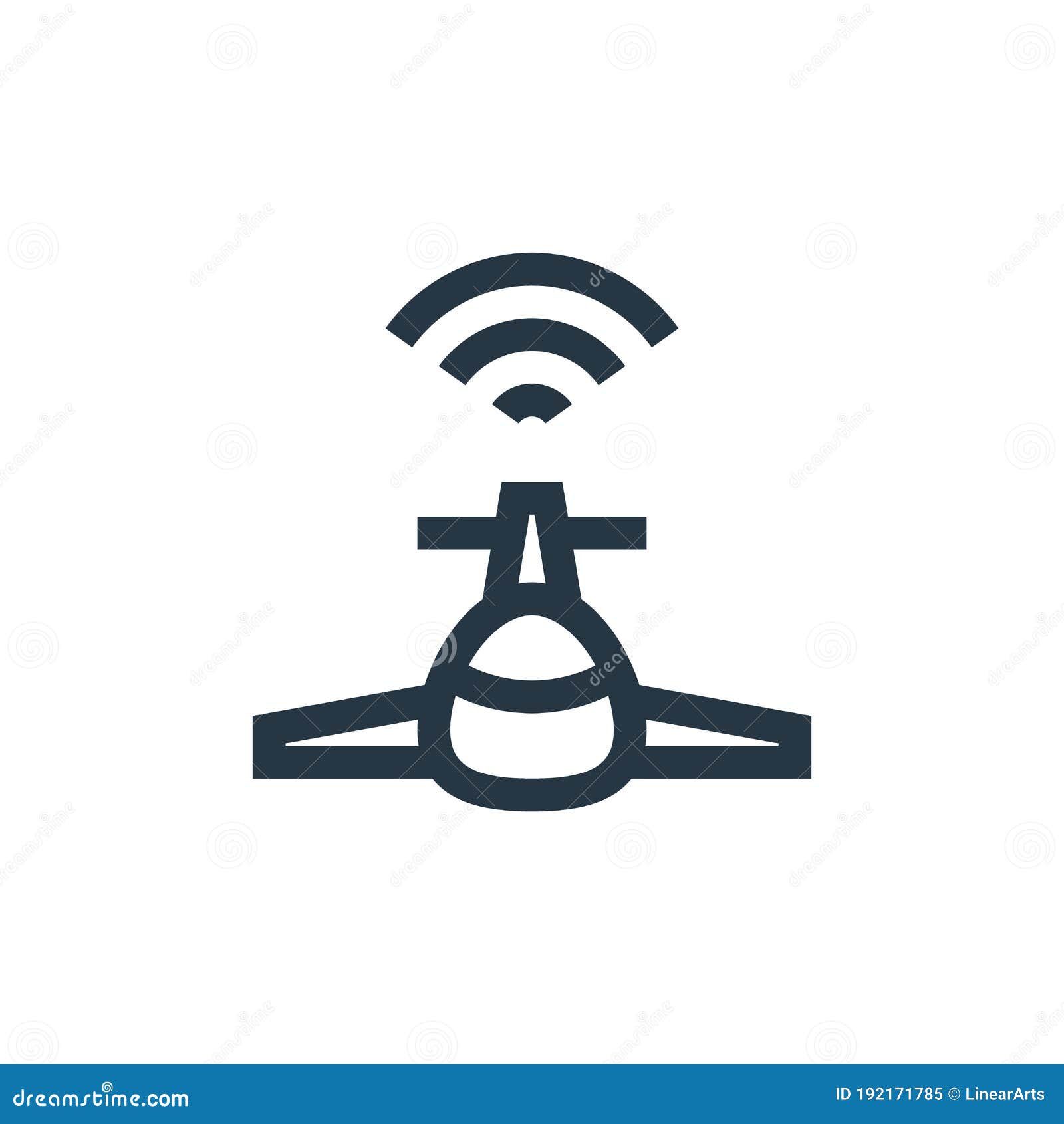 Airplane Icon Vector from Wireless Technology Concept. Thin Line ...