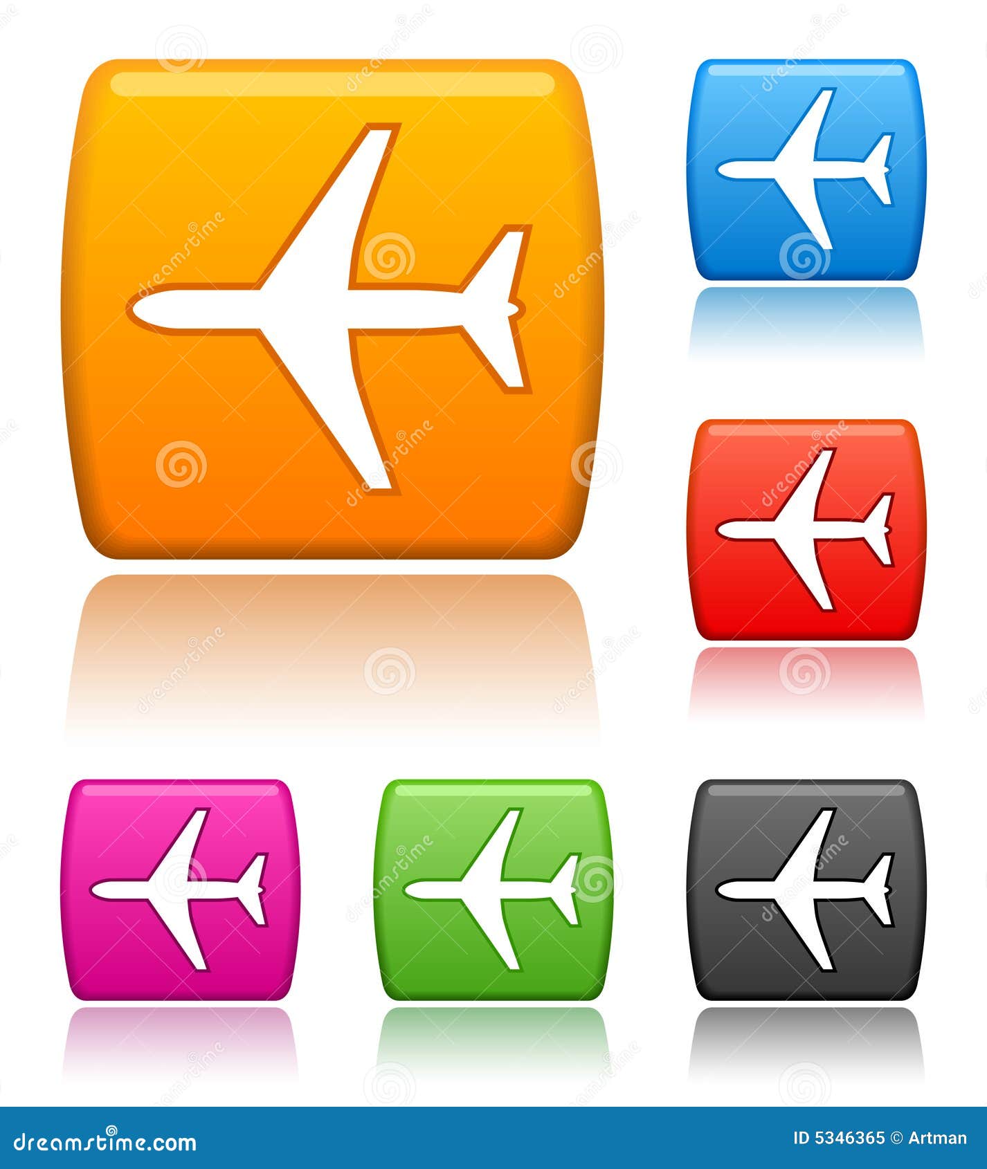 Airplane Icons. World Globe Symbol. Cartoon Vector | CartoonDealer.com ...