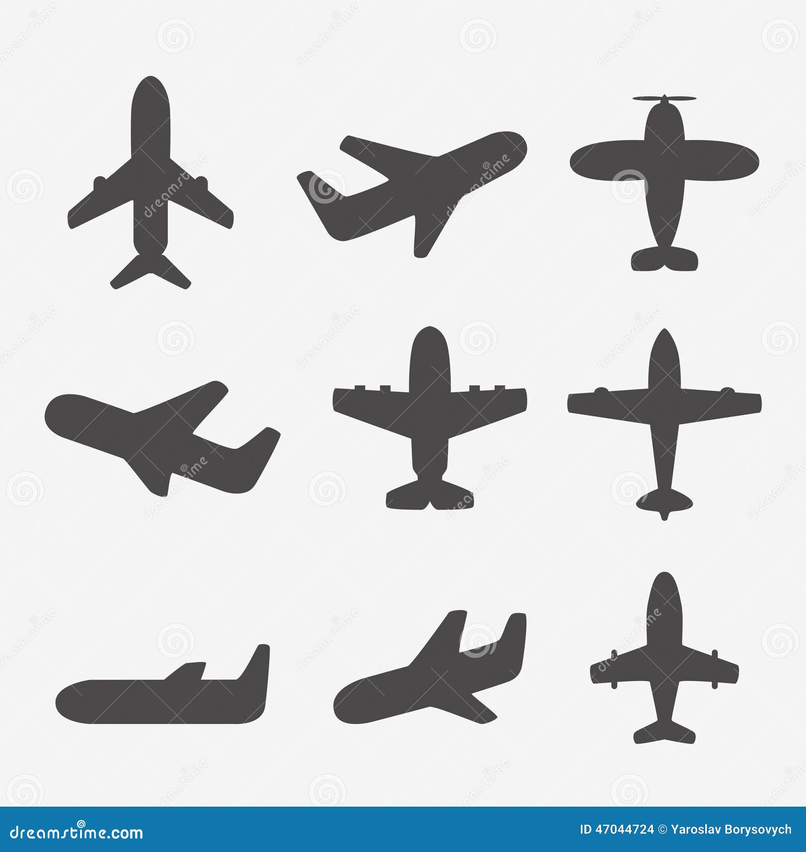 Airplane Icons. World Globe Symbol. Cartoon Vector | CartoonDealer.com ...