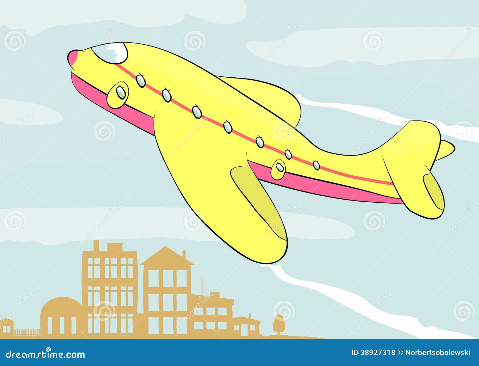 Airplane stock illustration. Illustration of activity - 38927318