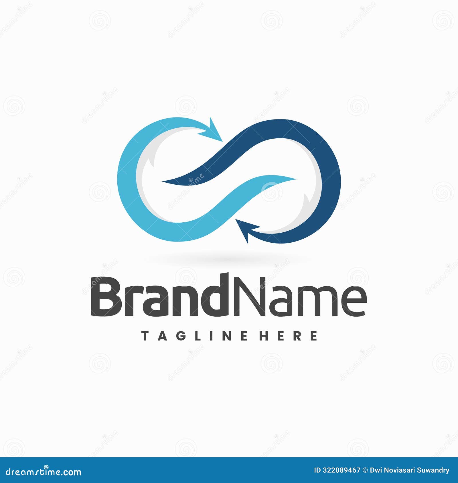 Airplane with Infinity Symbol Combination Logo Concept, Infinity Fly ...