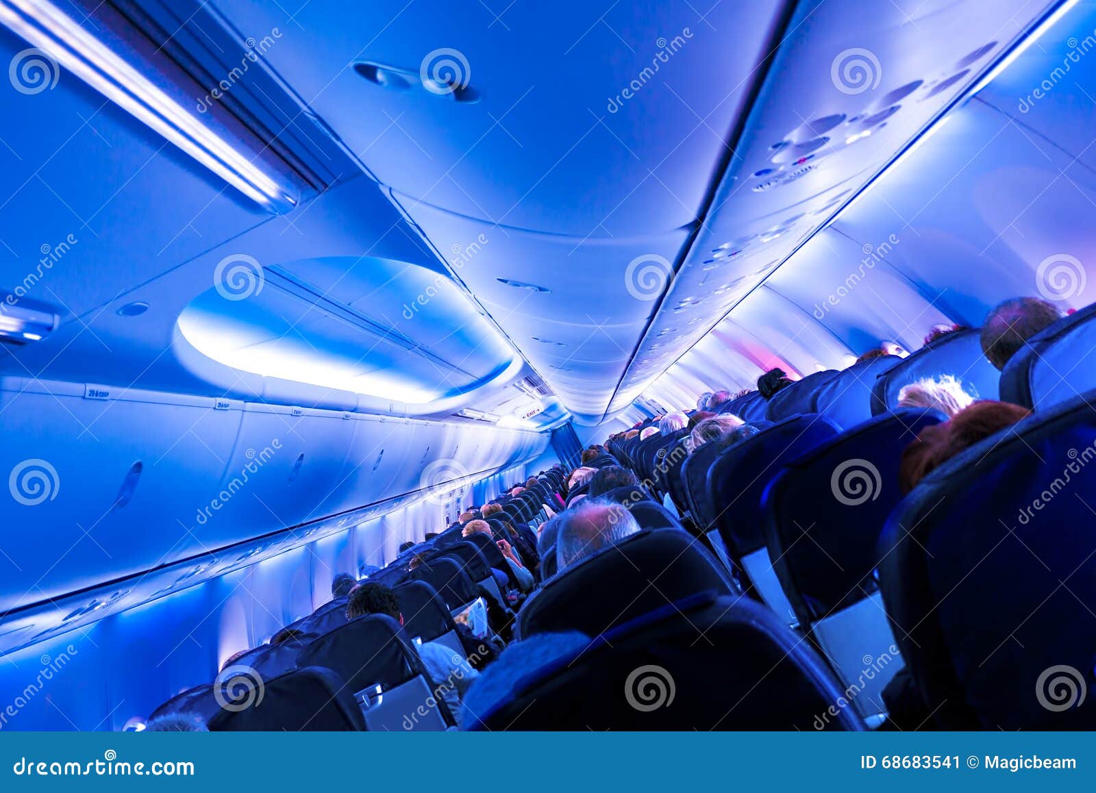 Airplane inside stock image. Image of cabin, handy, magazine - 68683541