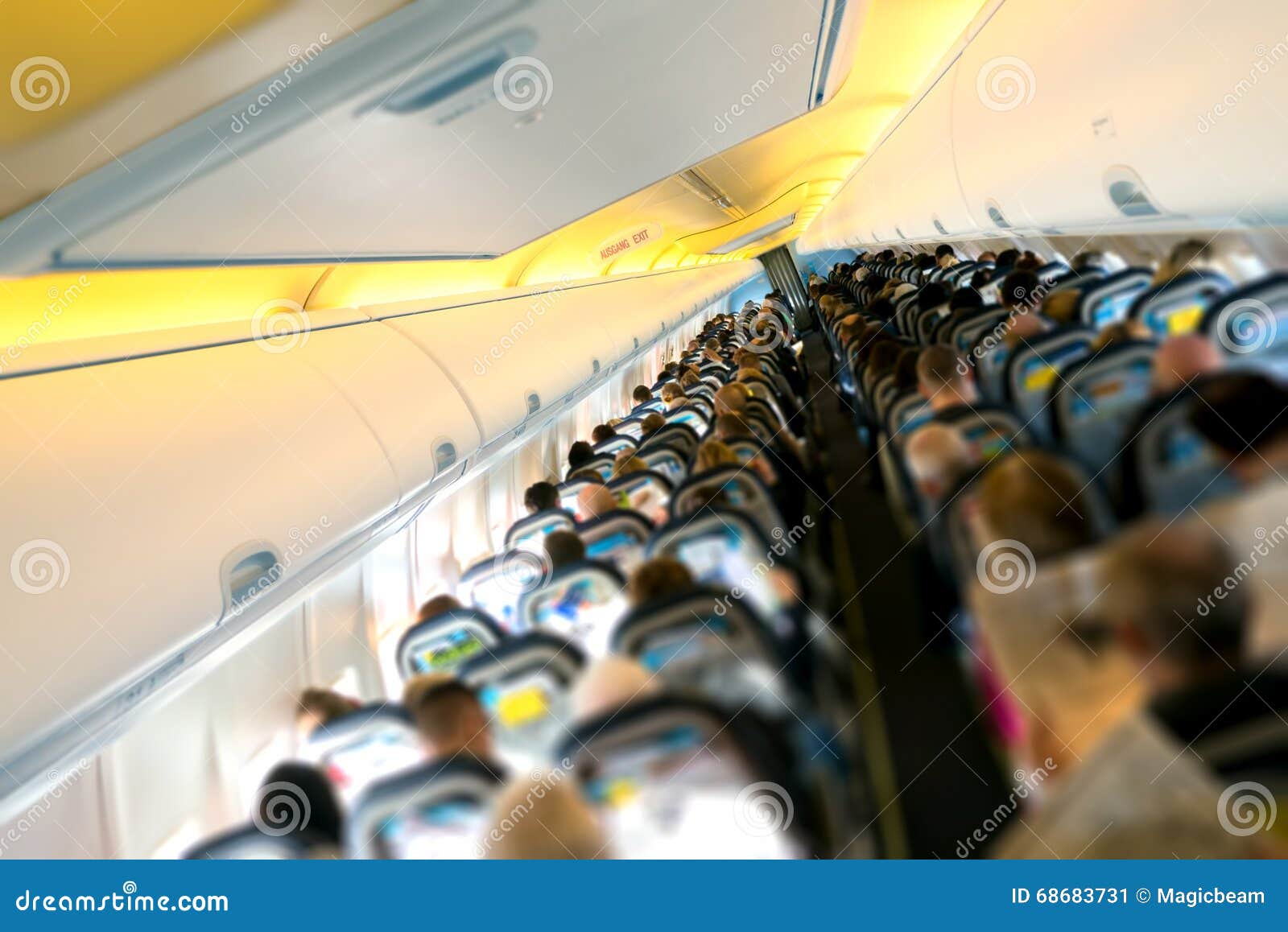 Airplane inside stock image. Image of cabin, chair, aircraft - 68683731