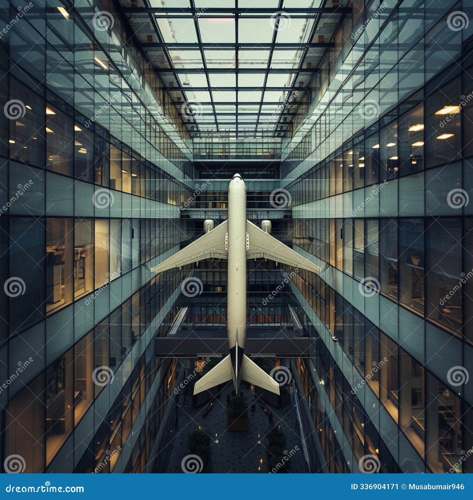 Airplane Inside a Skyscraper, a Unique Architectural Marvel Stock Image ...