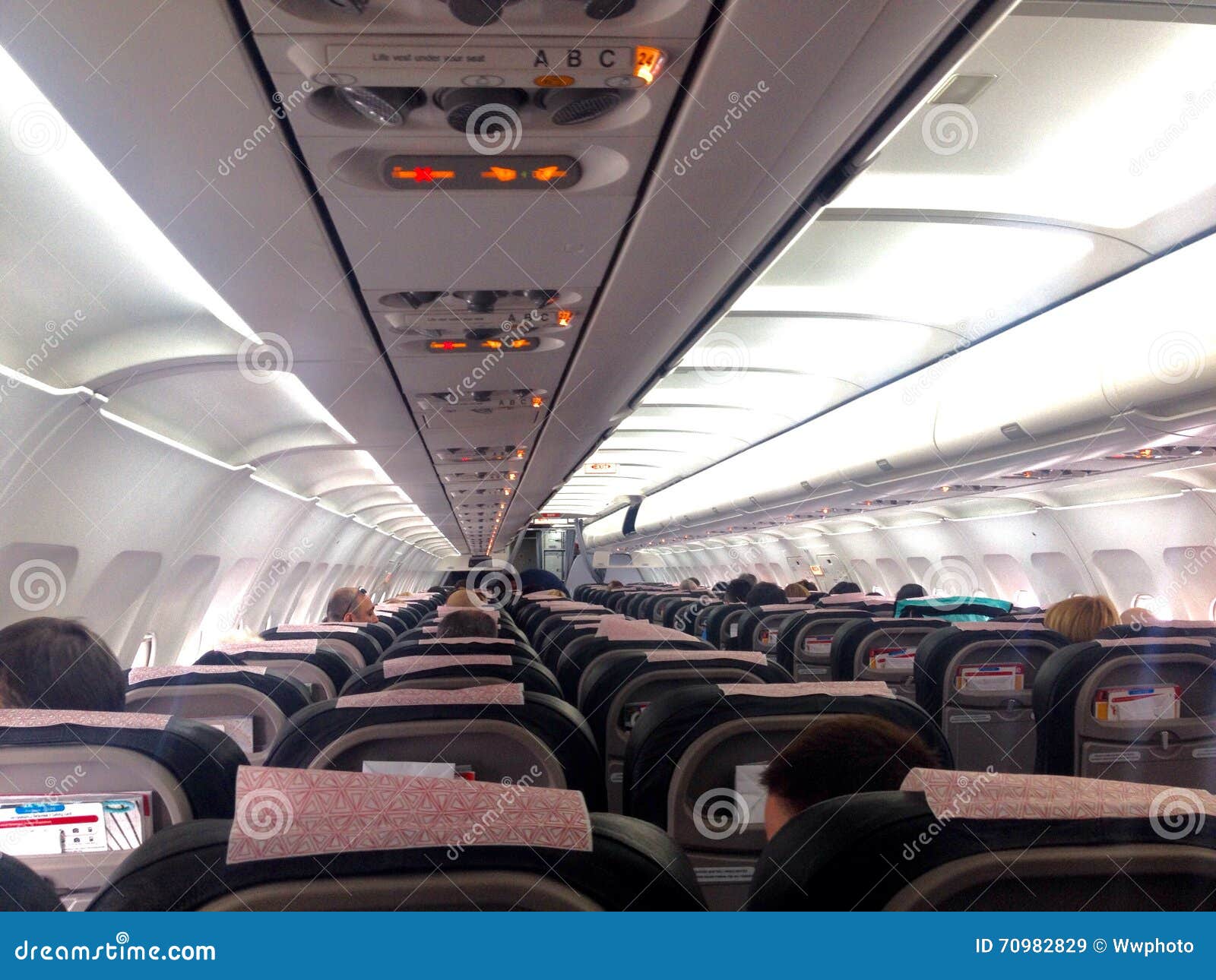 Airplane inside view editorial stock image. Image of airplane - 70982829