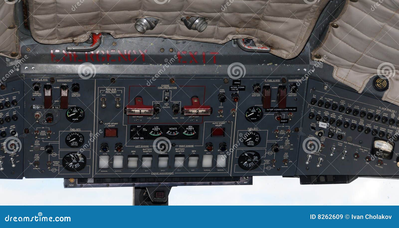 Airplane instruments stock image. Image of inside, technology - 8262609