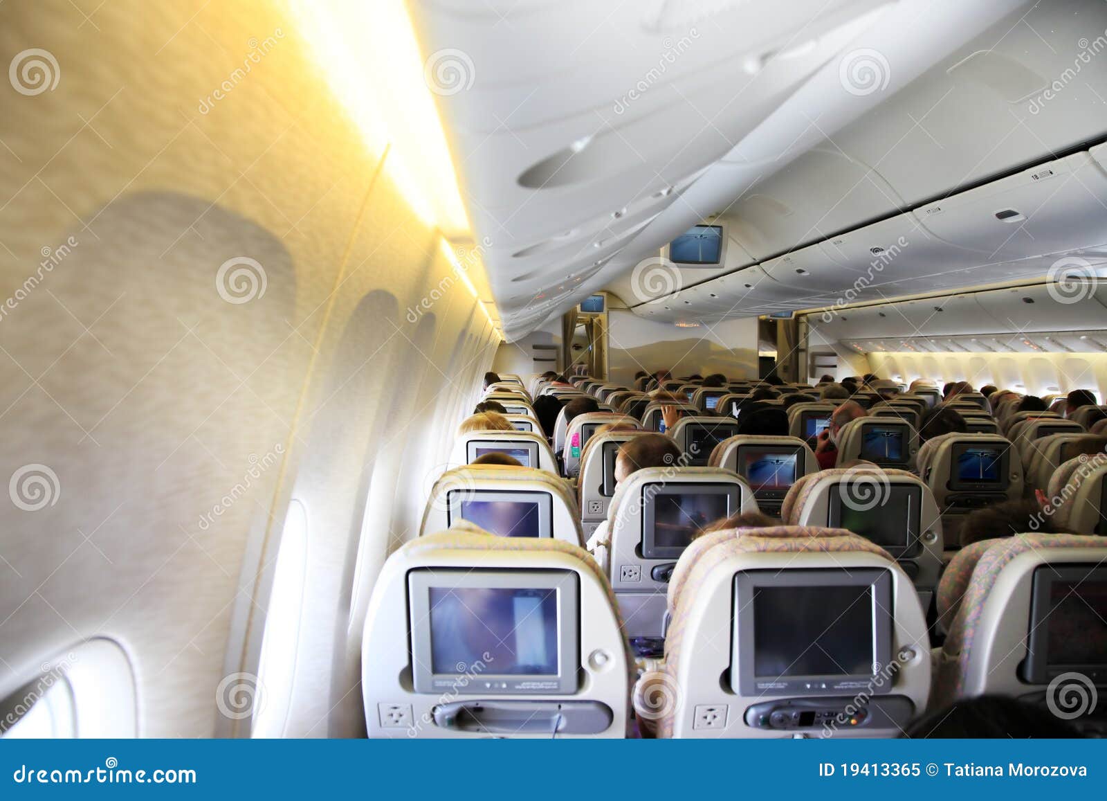 Airplane Interior Seats Royalty-Free Stock Image | CartoonDealer.com ...