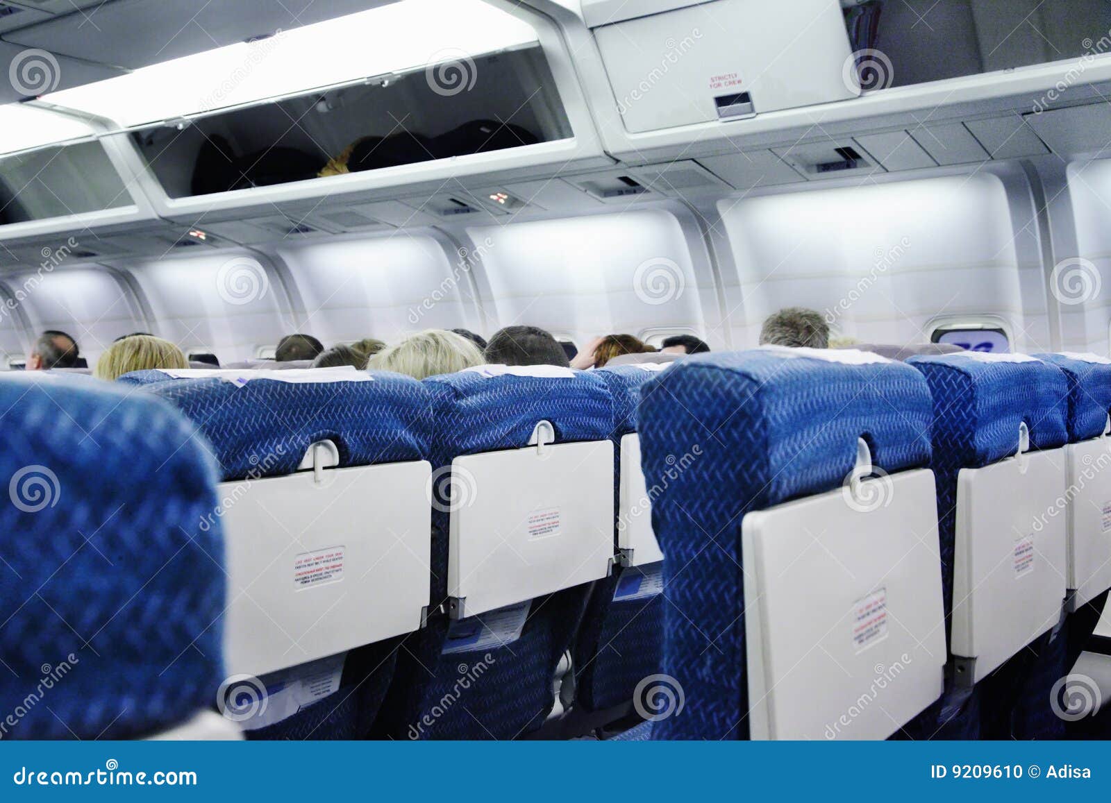 Airplane interior stock photo. Image of inside, departure - 9209610