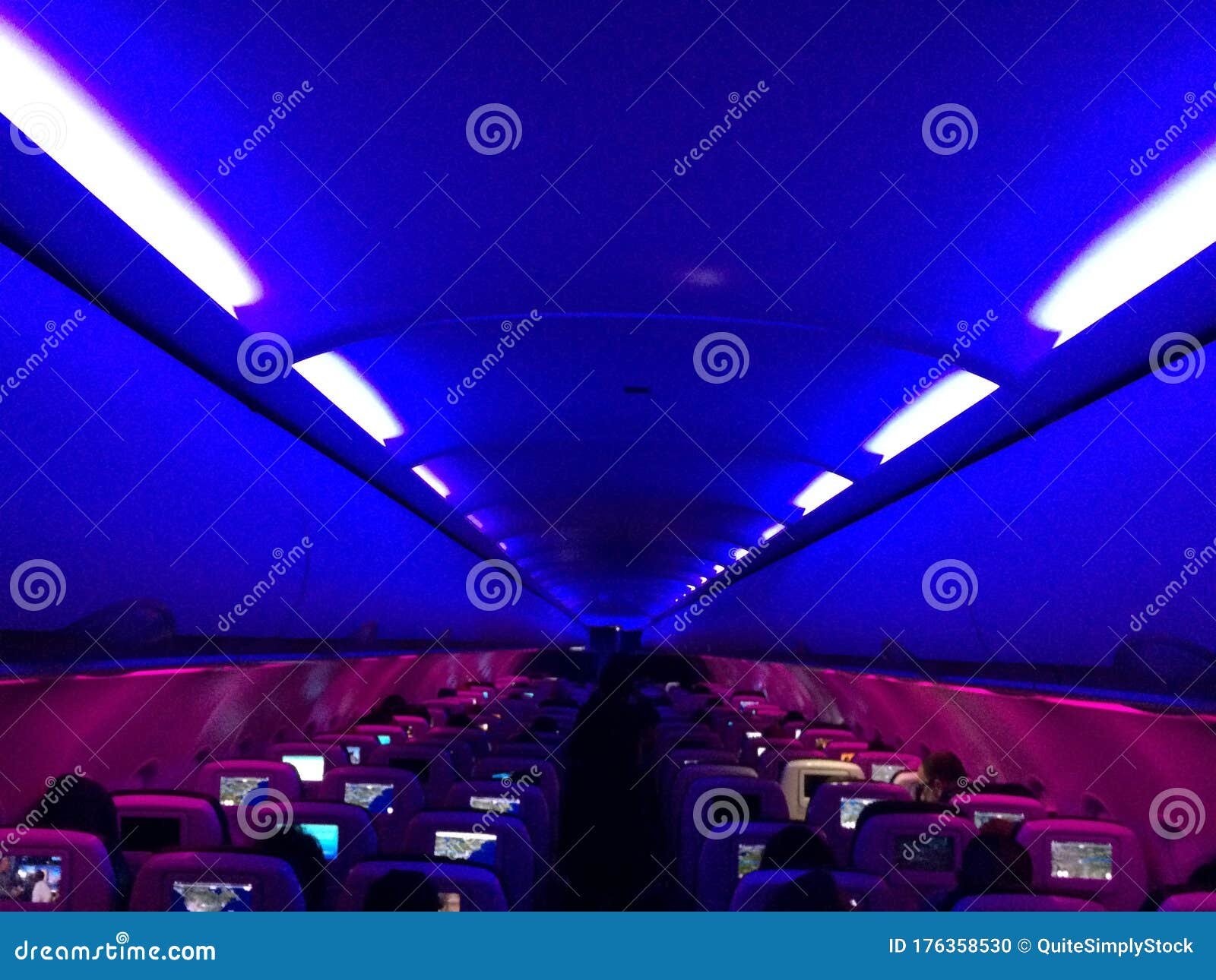 Airplane Interior Horizontal Editorial Image - Image of life, airline ...