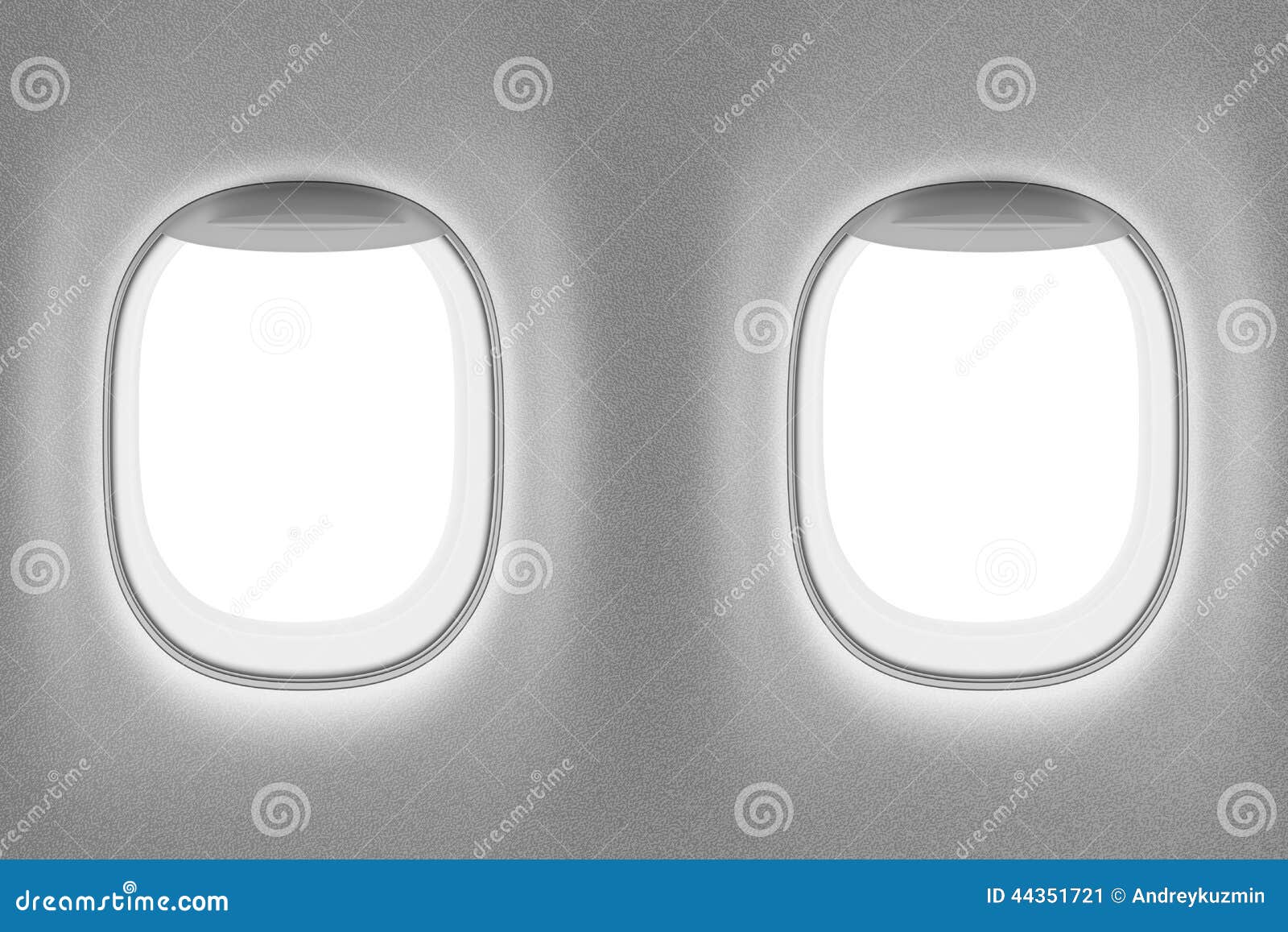 Airplane Interior with Two Windows Stock Image - Image of cabin, design ...