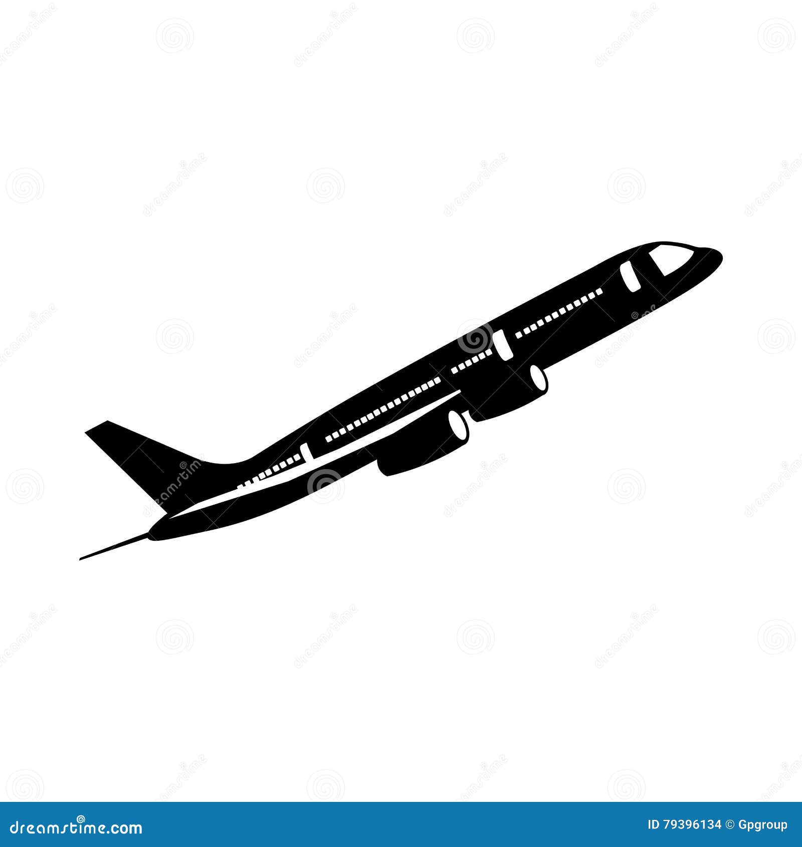 Airplane Isolated Pictogram Image Stock Vector - Illustration of ...