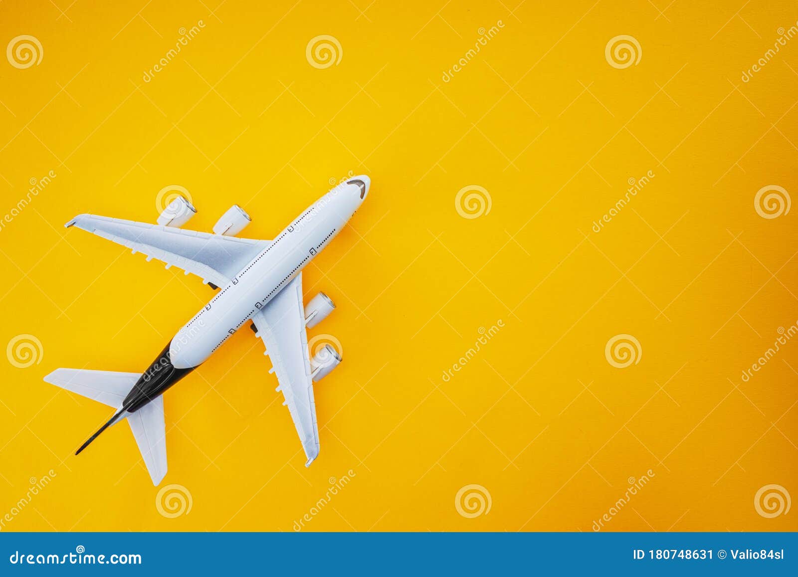 Airplane Isolated on Yellow Background Stock Image - Image of isolated ...