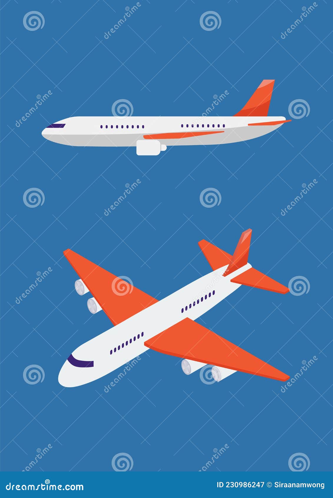 Airplane Isometric Illustration Stock Vector - Illustration of airline ...