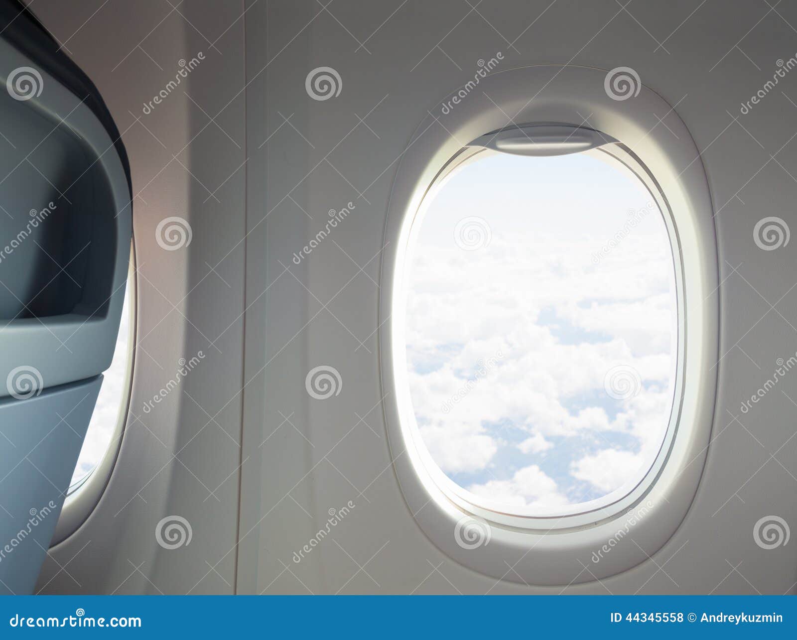 Airplane or Jet Interior with Window and Chair Stock Photo - Image of ...