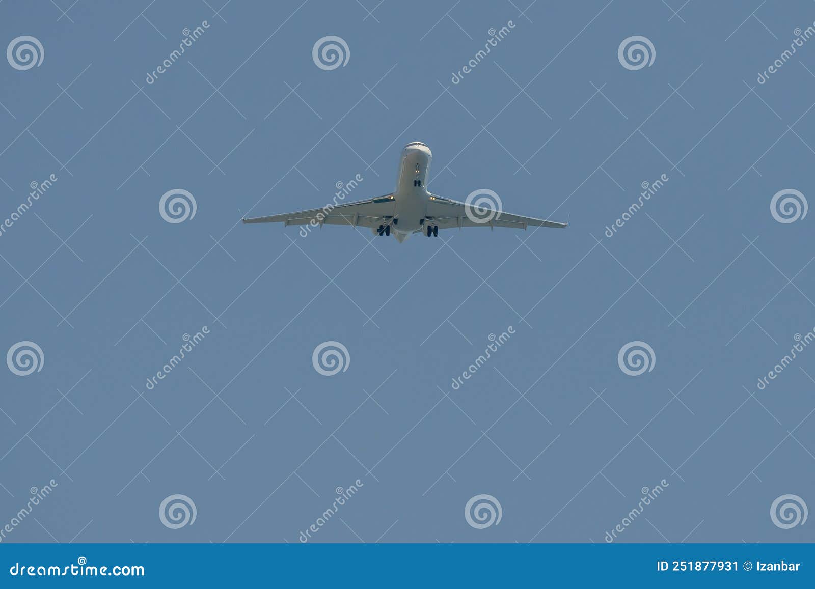 Airplane Jet while Landing from Bottom Stock Image - Image of passenger ...