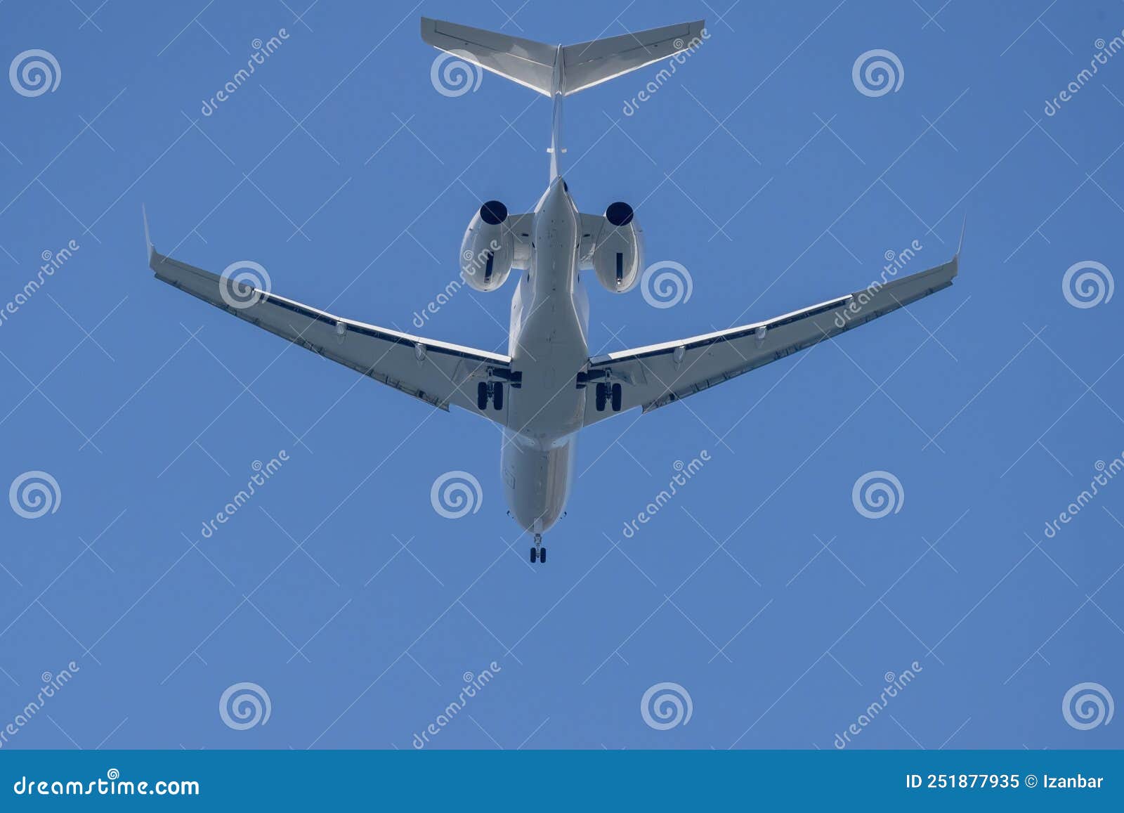 Airplane Jet while Landing Taking Off from Bottom Stock Image - Image ...