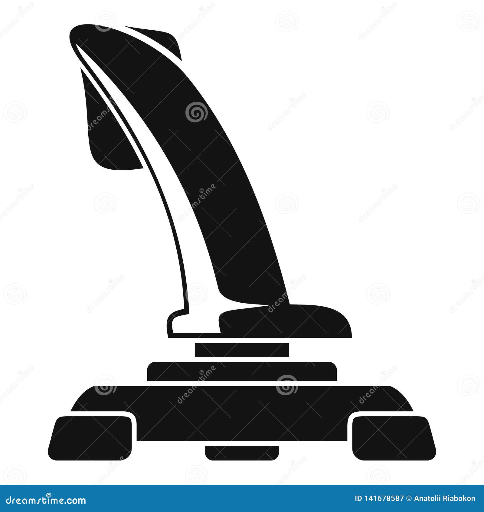 Airplane Joystick Icon, Simple Style Stock Vector - Illustration of ...