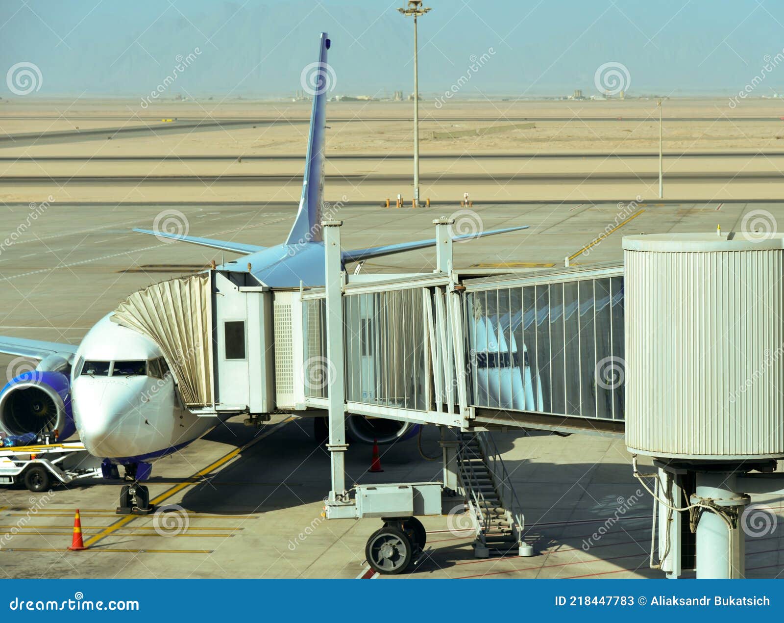 Airplane Ladder on the Airport Runway Stock Image - Image of ...