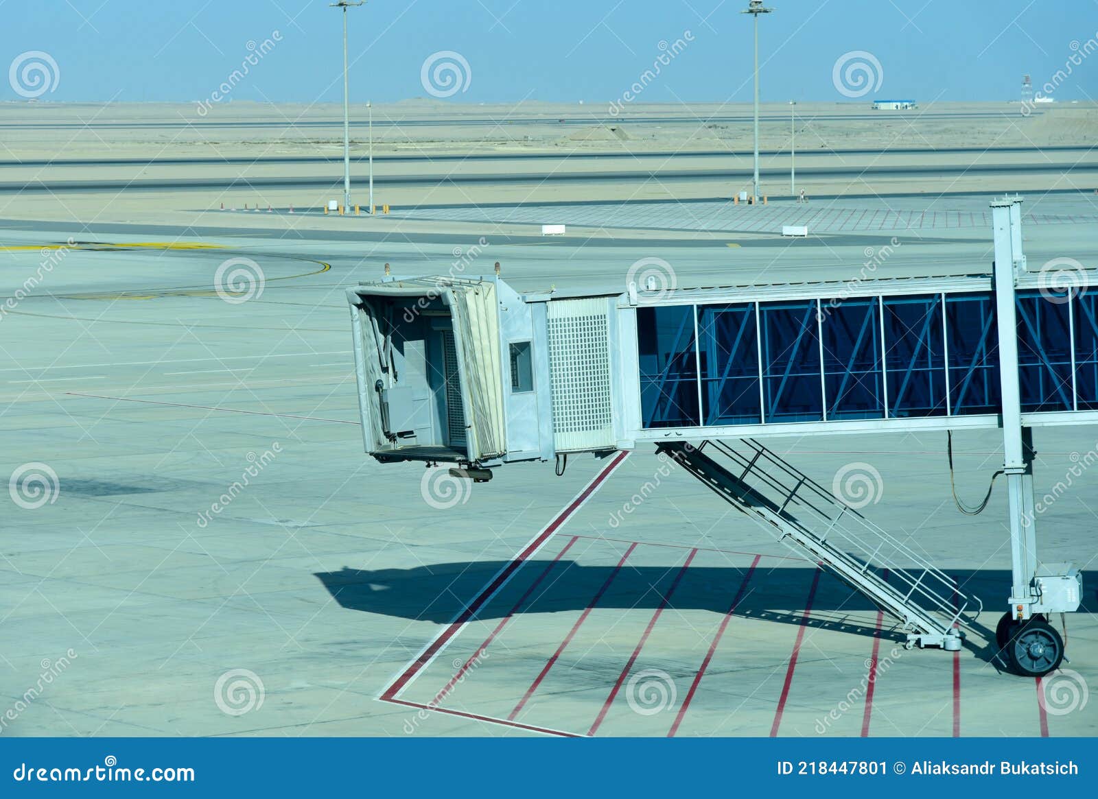 Airplane Ladder on the Airport Runway Stock Image - Image of takeoff ...
