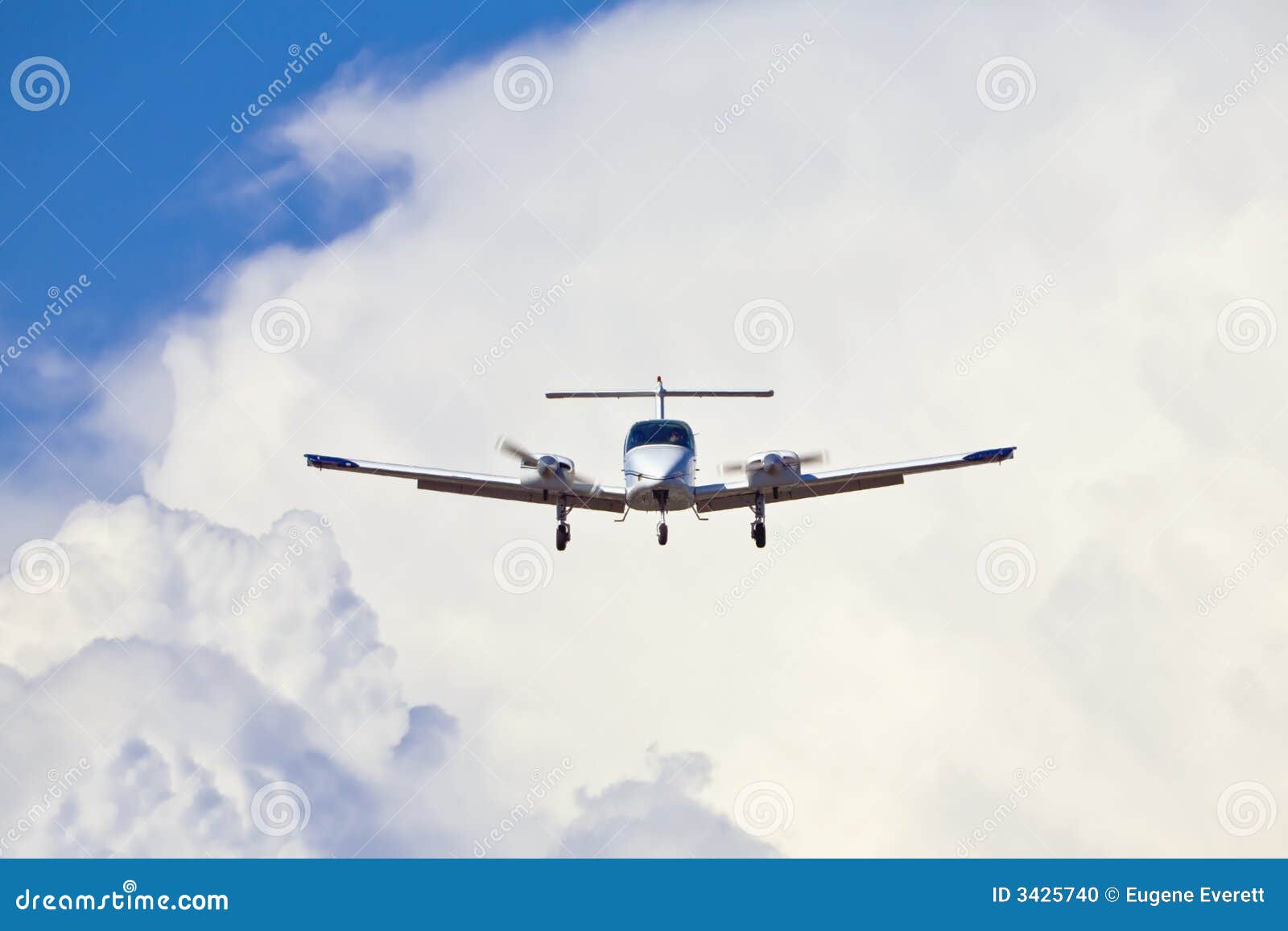 Airplane Landing Approach stock photo. Image of airport - 3425740
