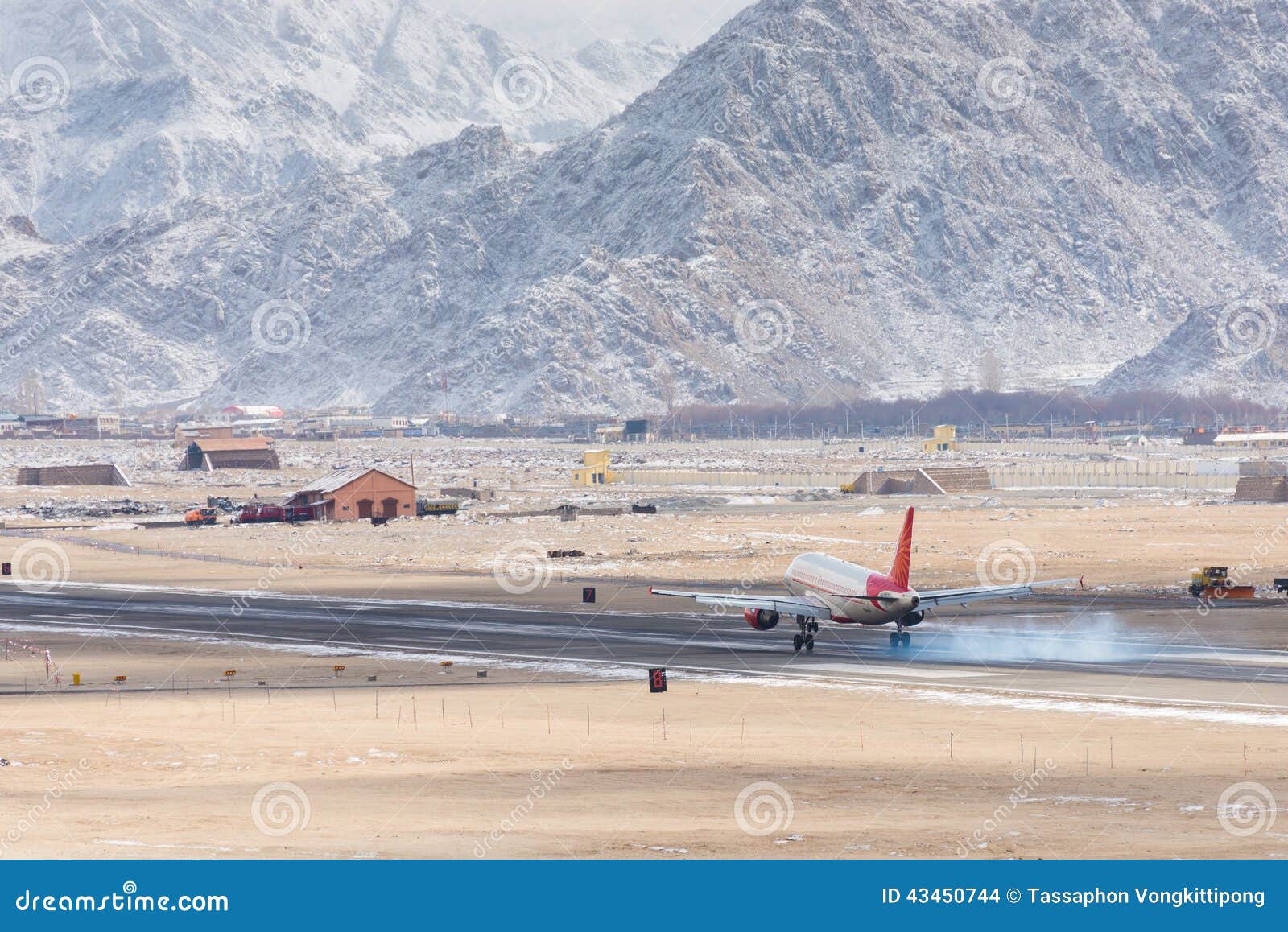 Airplane landing stock photo. Image of transportation - 43450744
