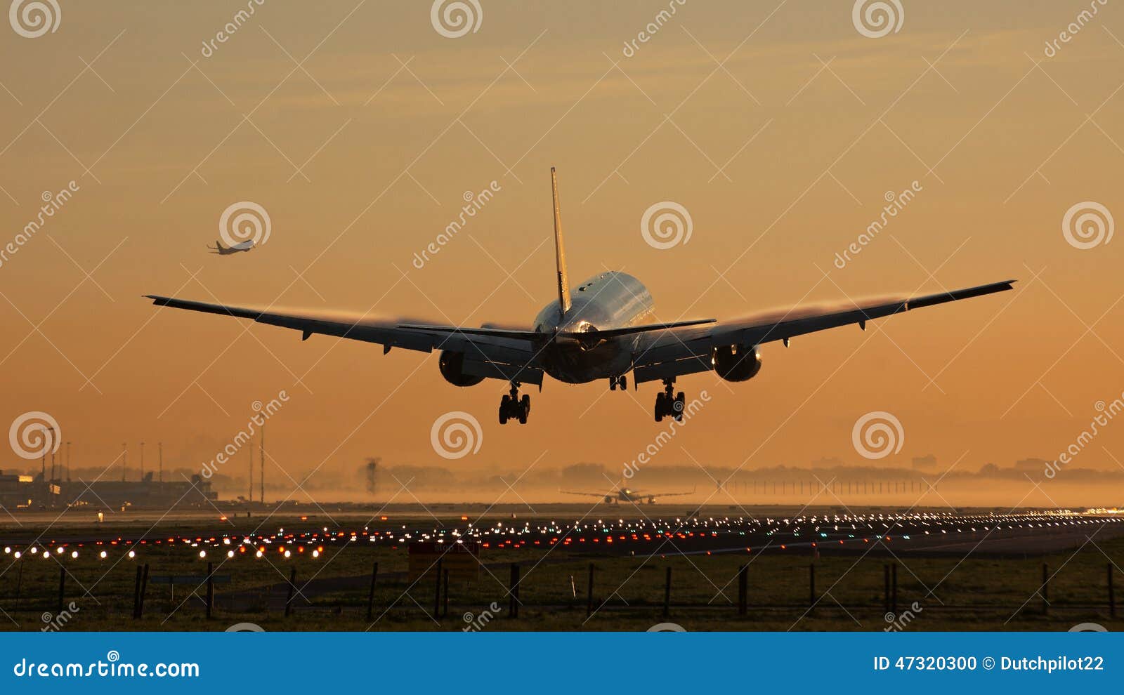 Airplane landing stock photo. Image of destination, journey - 47320300