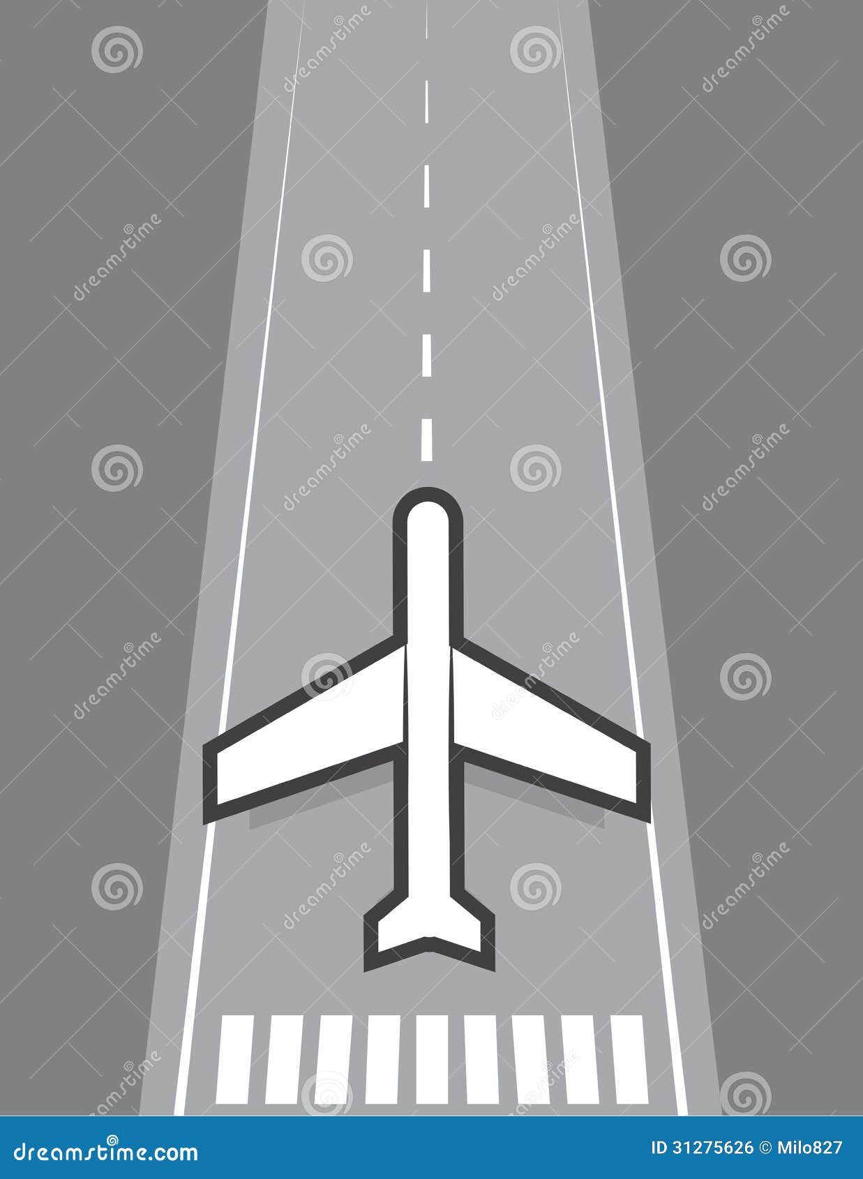 Airplane Landing or Taking Off Stock Vector - Illustration of adventure ...