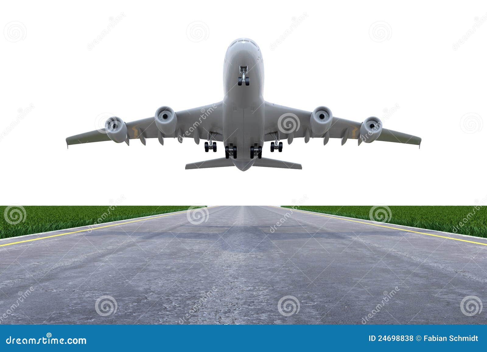 Airplane lifting up stock illustration. Illustration of tourism - 24698838