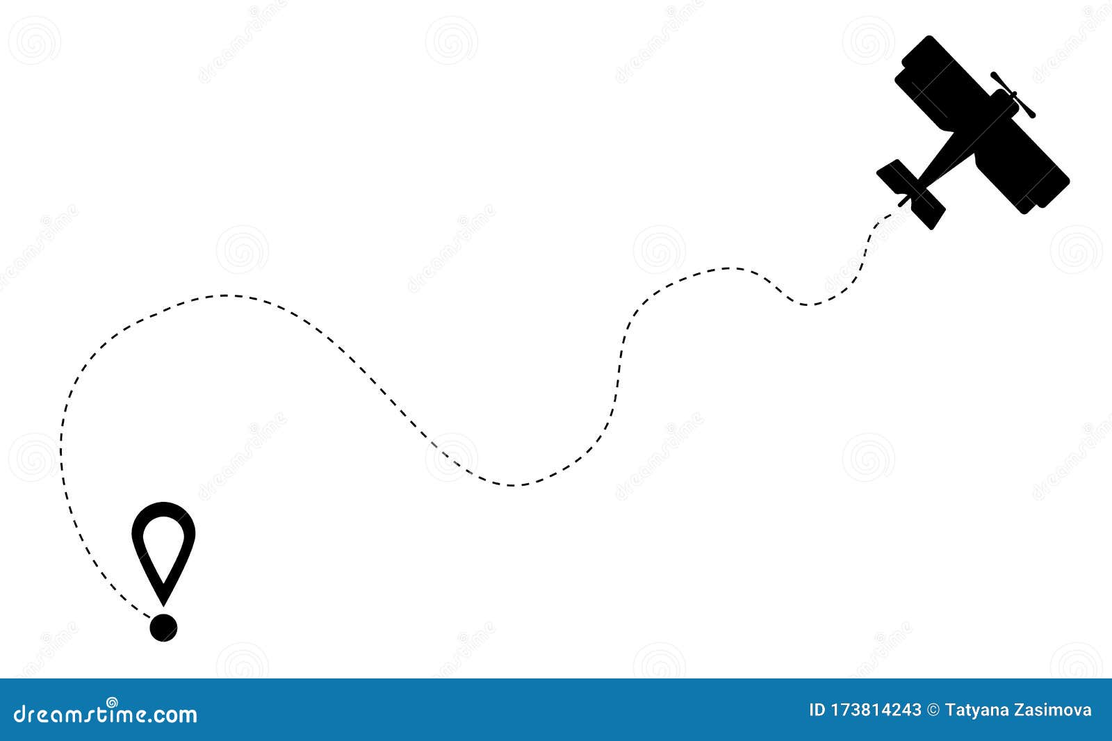 Path Flight Travel Trip Dashed Line Trace Destination Track And ...