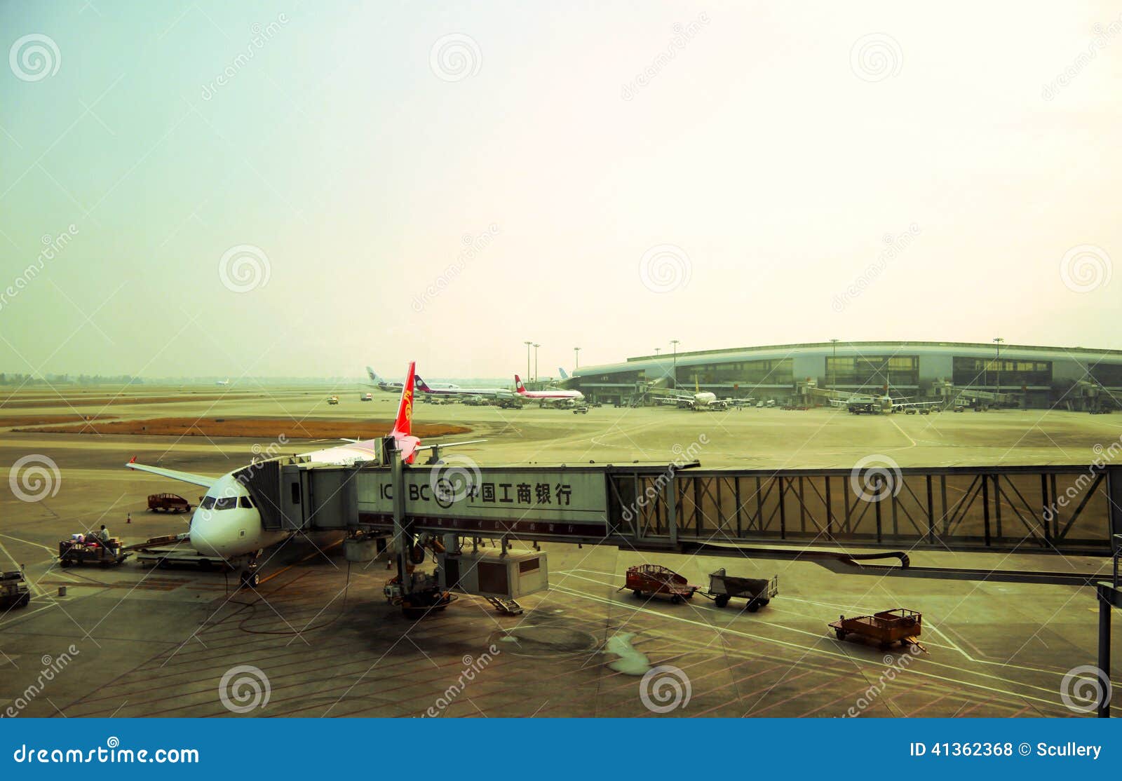Airplane Loading and Ready Starting To Fly Editorial Stock Photo ...