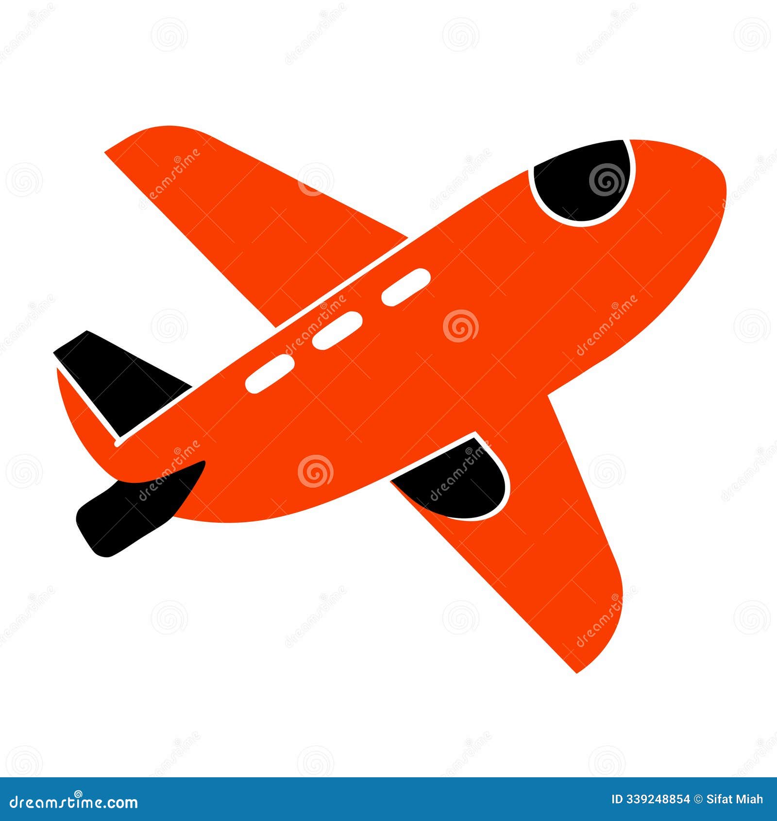 Airplane Logo Illustration on White Background Stock Vector ...