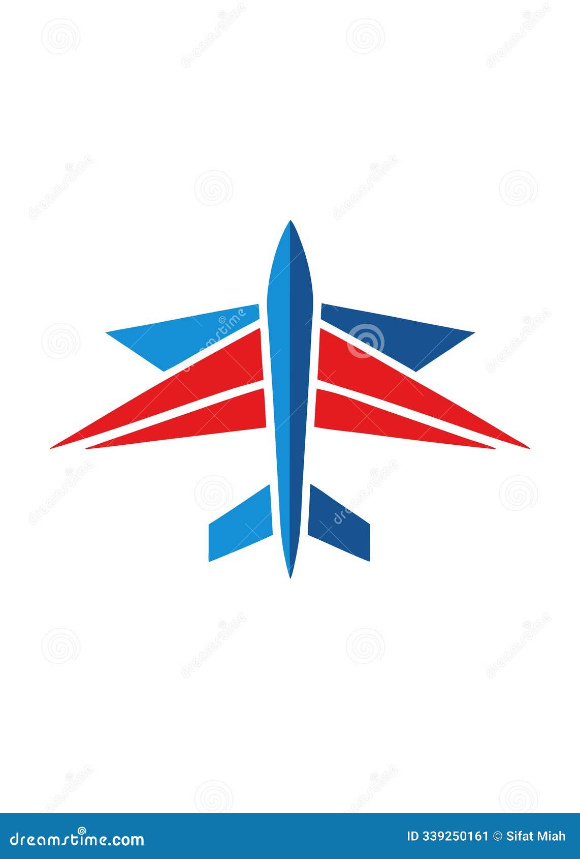 Airplane Logo Illustration on White Background Stock Vector ...