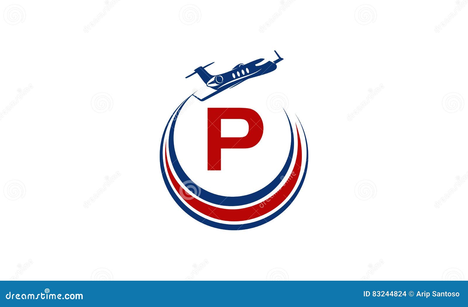 Airplane Logo Initial P stock vector. Illustration of cargo - 83244824