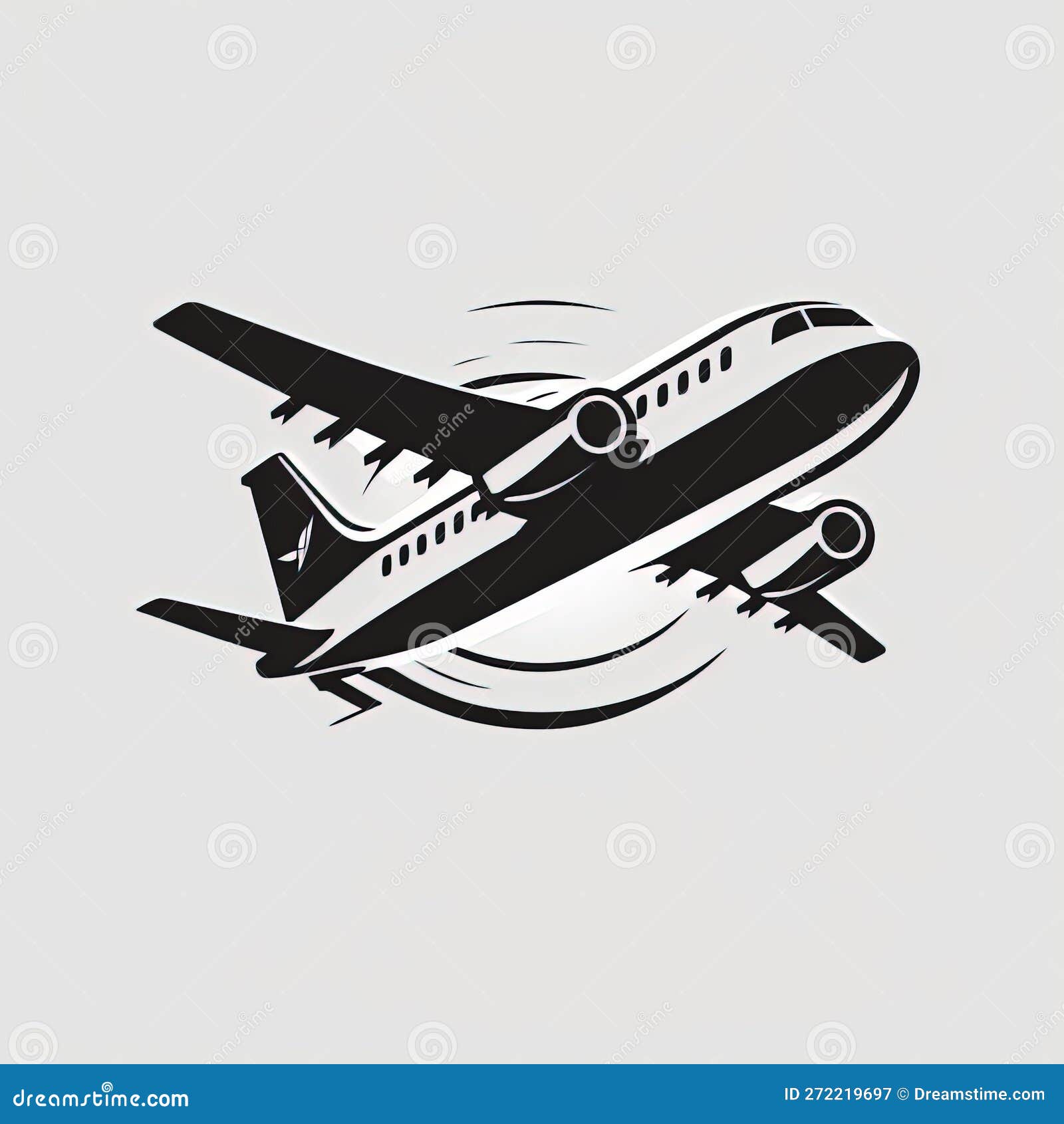 Airplane Logo Minimalist. Generative AI Stock Illustration ...