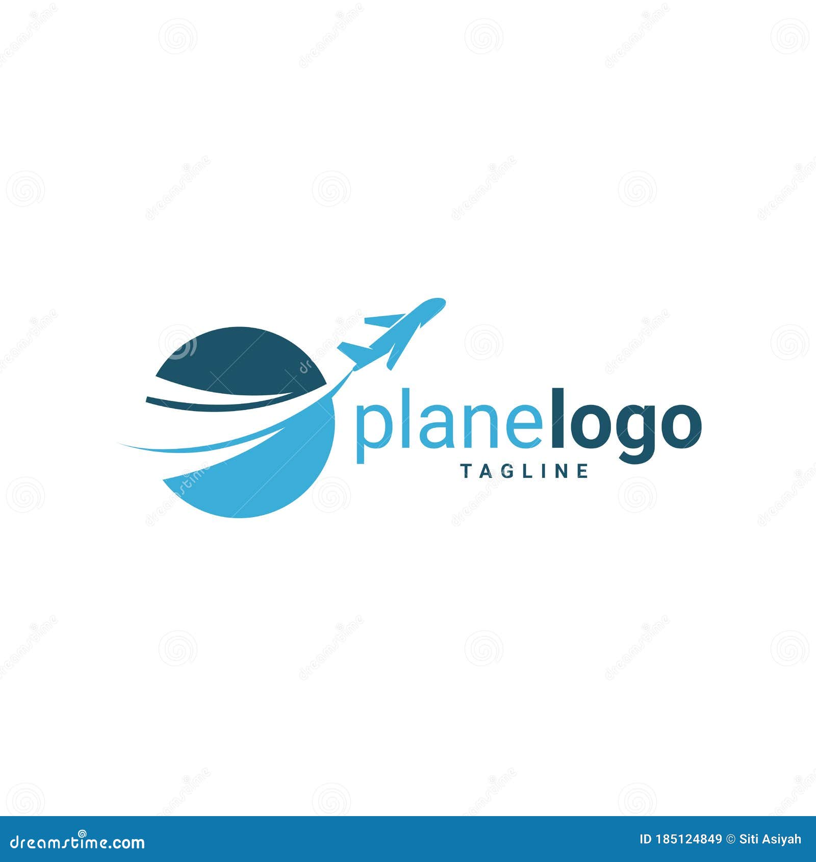 Airplane Logo Template Design Vector Stock Vector - Illustration of ...