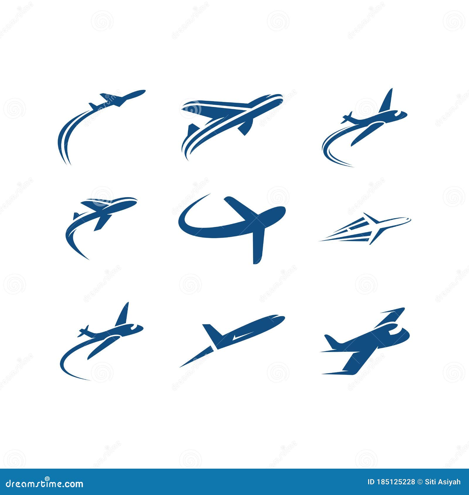 Airplane Logo Template Design Vector Stock Vector - Illustration of ...