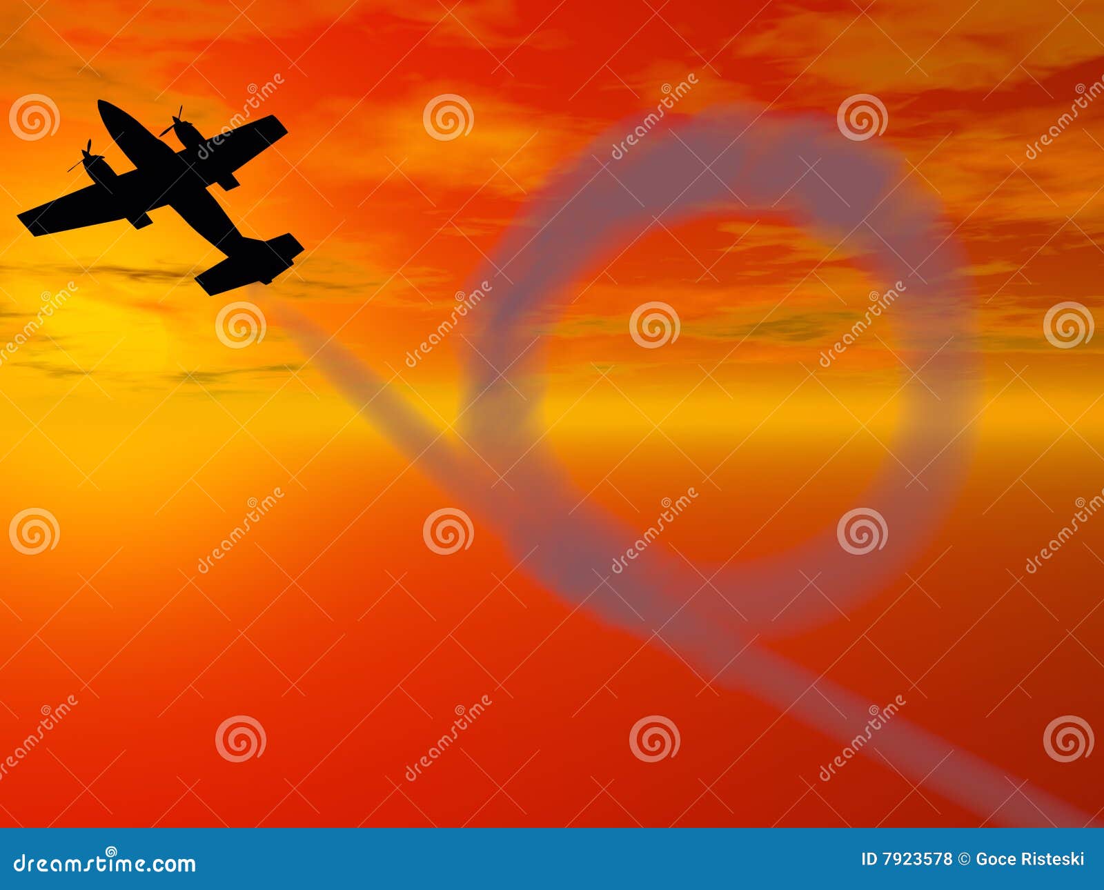 Airplane loop stock illustration. Illustration of airplane - 7923578