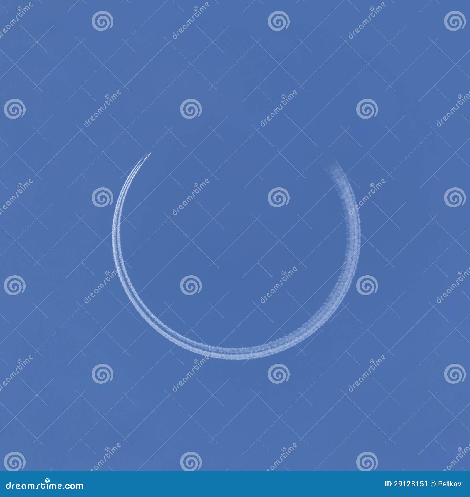 Airplane Making Circle Trace Stock Image - Image of flight, circular ...