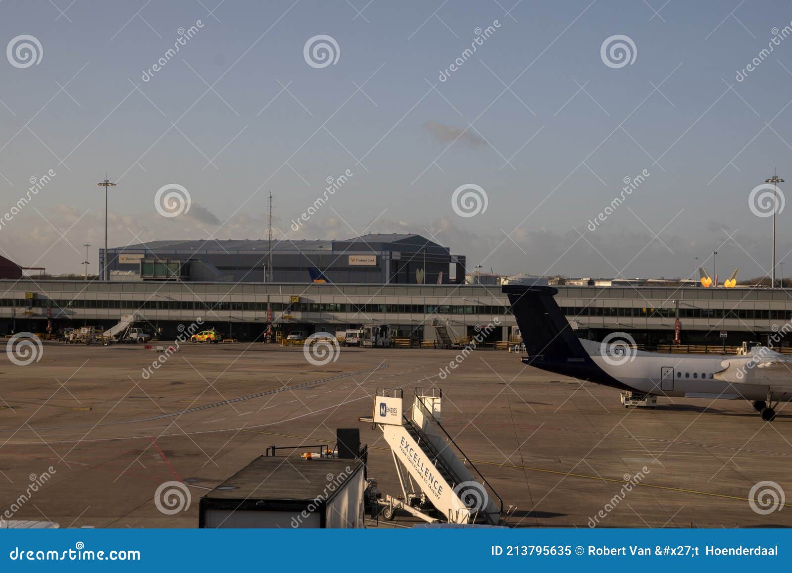Airplane at Manchester Airport England 9-12-2019 Editorial Image ...