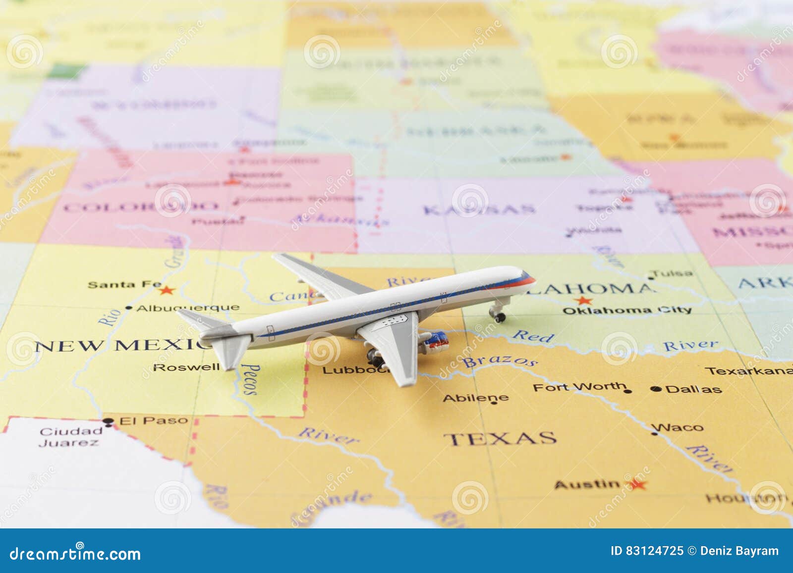 Airplane on map stock image. Image of macro, international - 83124725